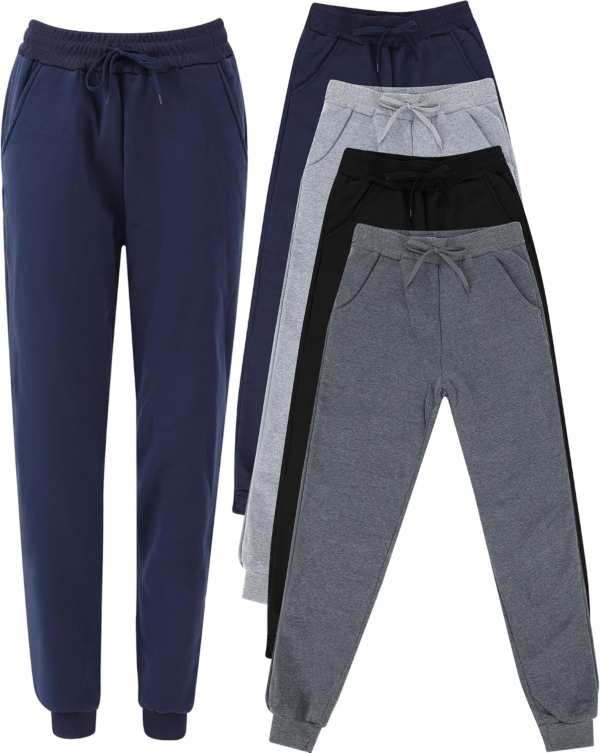 Amazon.com: Taiyin 4 Pack Sweatpants Women Joggers Sweat Pants for ...