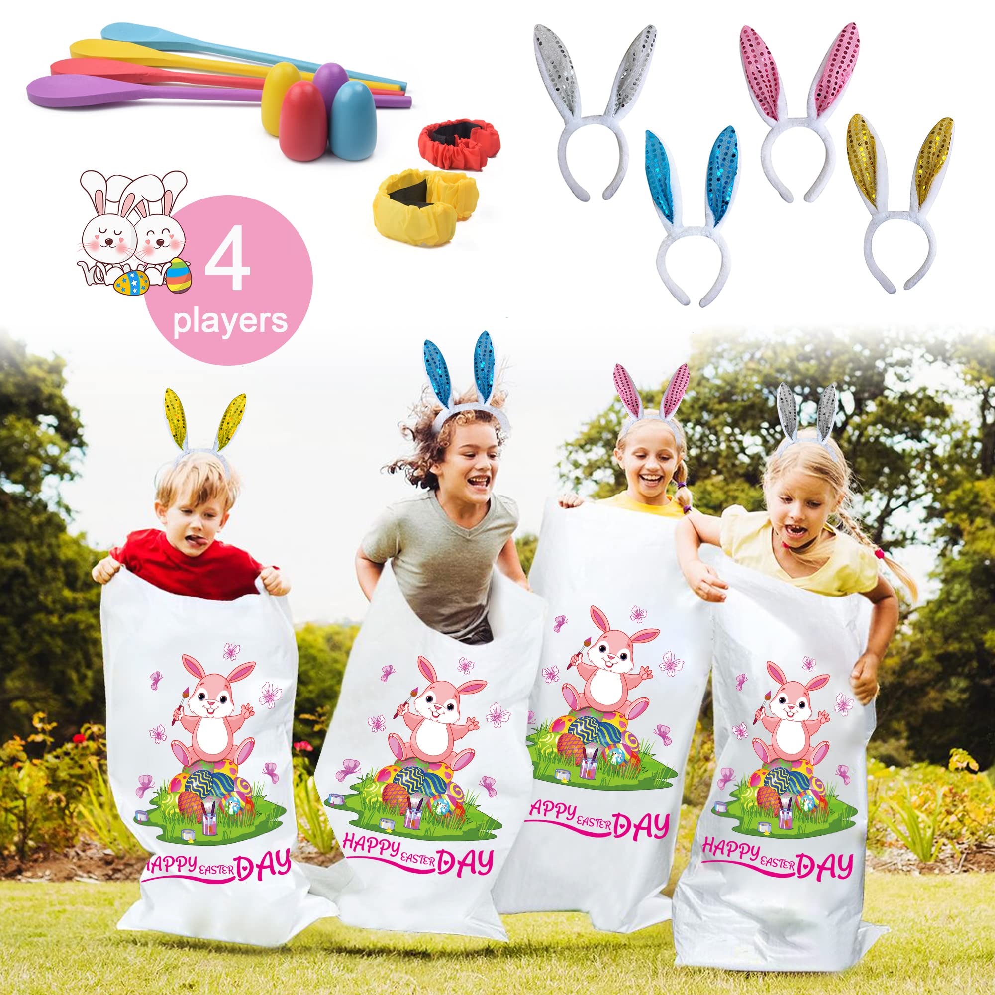 14 Pack Easter Outdoor Party Games 4 Bunny Potato Sack | Desertcart INDIA
