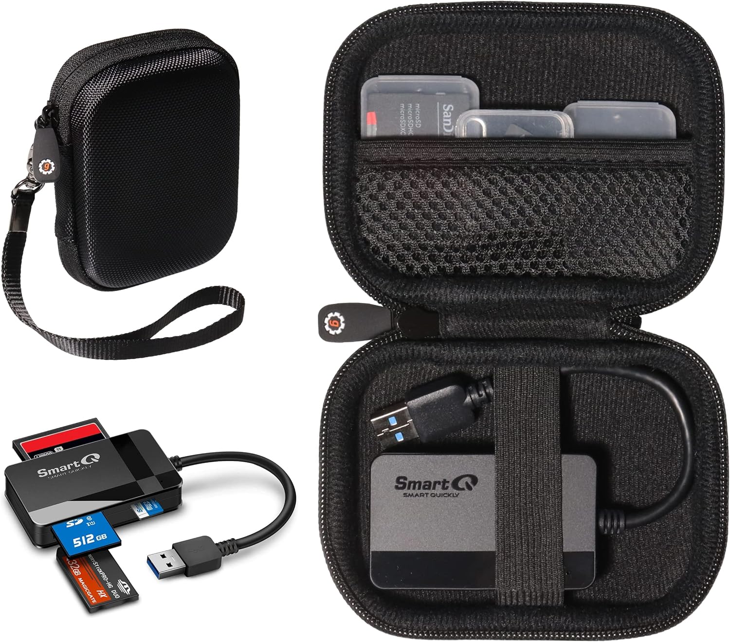 Amazon.com: getgear Memory Card Reader Case for USB C/Apple Lightning ...