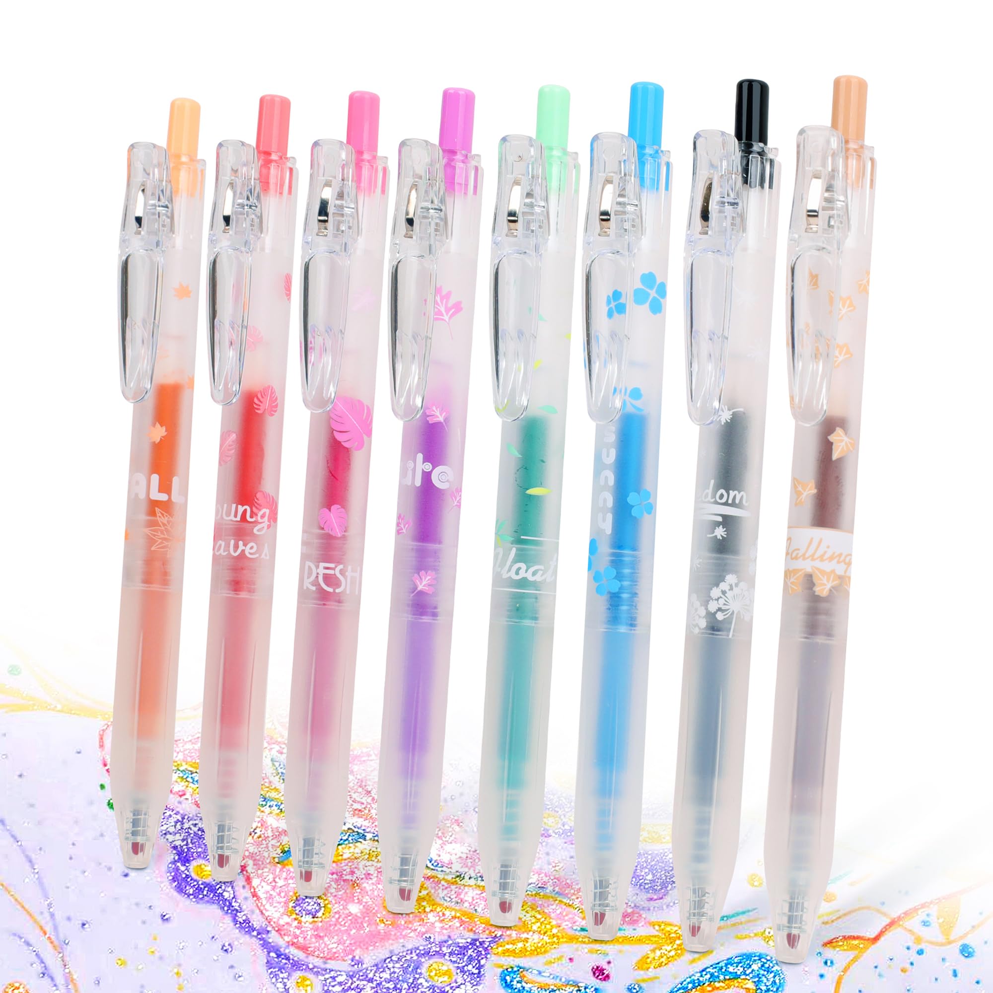 Snapklik.com : Glitter Pens, 8 Colors Glitter Gel Pens, 0.7mm Fine Tip ...