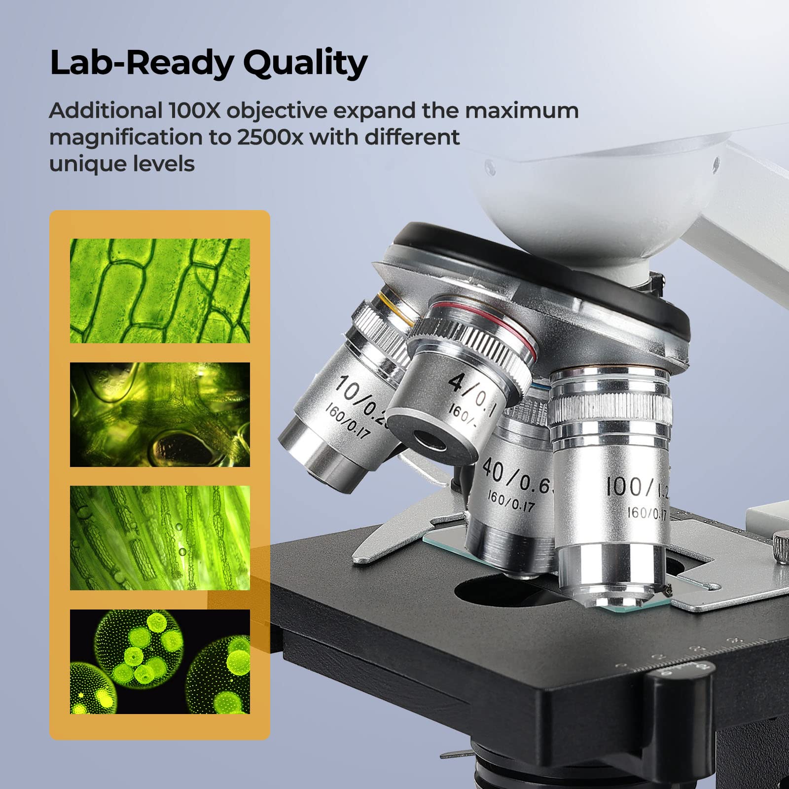 Snapklik.com : Vabiooth Lab Compound Trinocular Microscope 40X-2500X ...