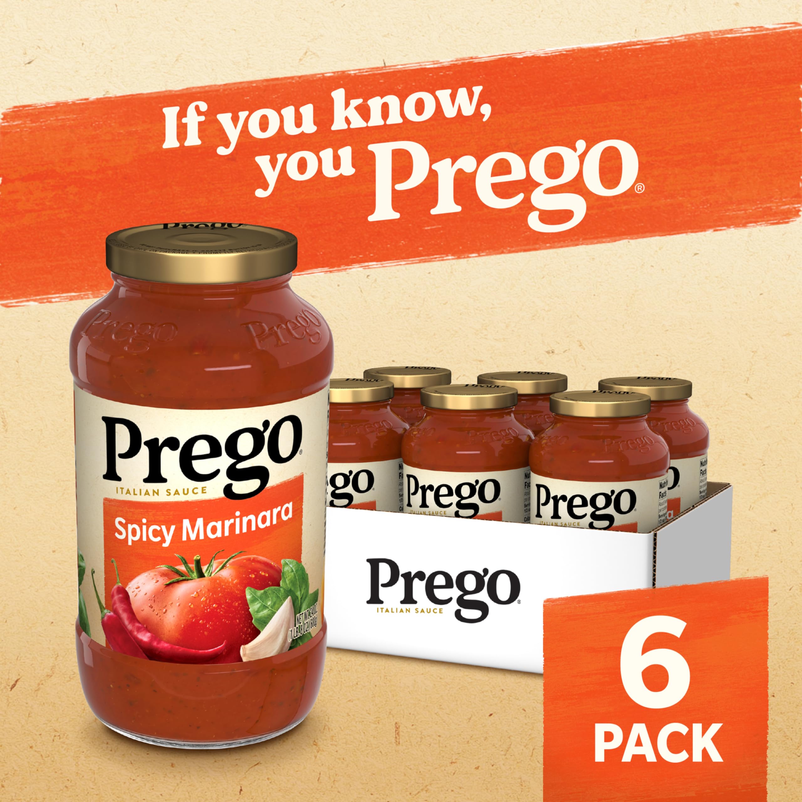 Snapklik.com : Prego Spicy Marinara Pasta Sauce, 24 Oz Jar