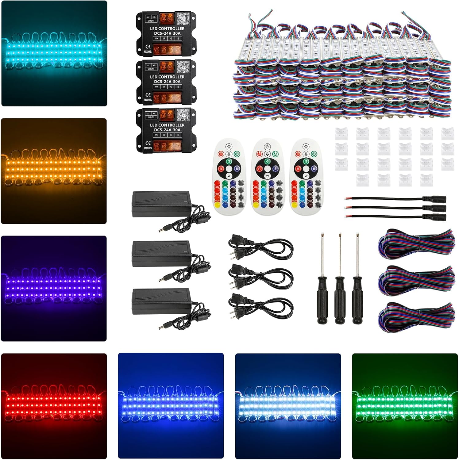 IRONWALLS Commercial LED Storefront Lights for Business 120FT, 240PCS ...