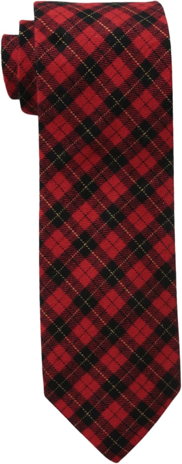 Hallmark Men's Cotton Plaid Tie Ii, Red, One Size at Amazon Men’s ...