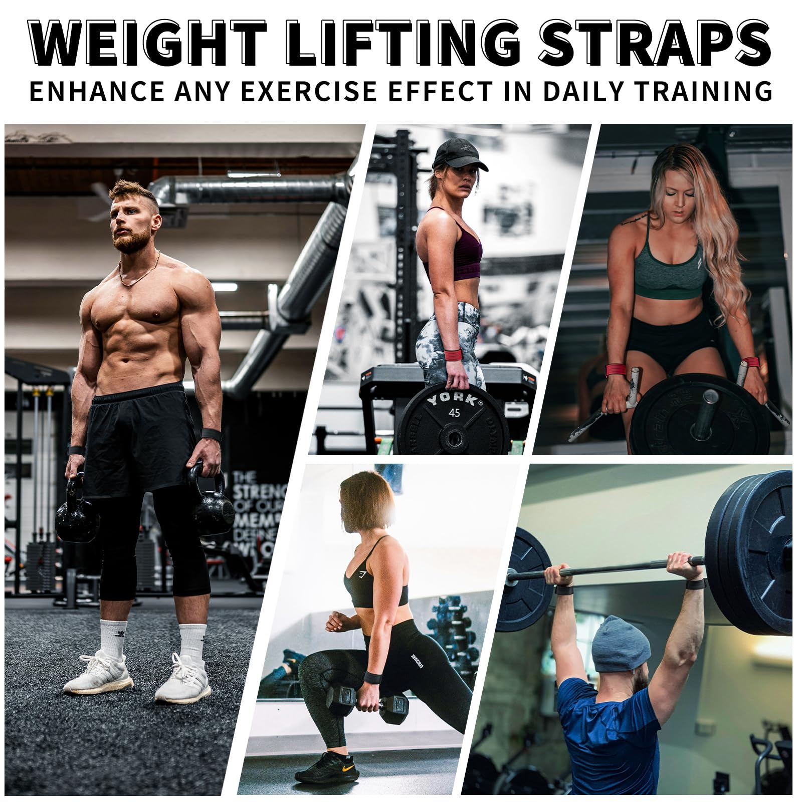 Snapklik.com : Wrist Straps For Weightlifting, Padded Weight Lifting ...