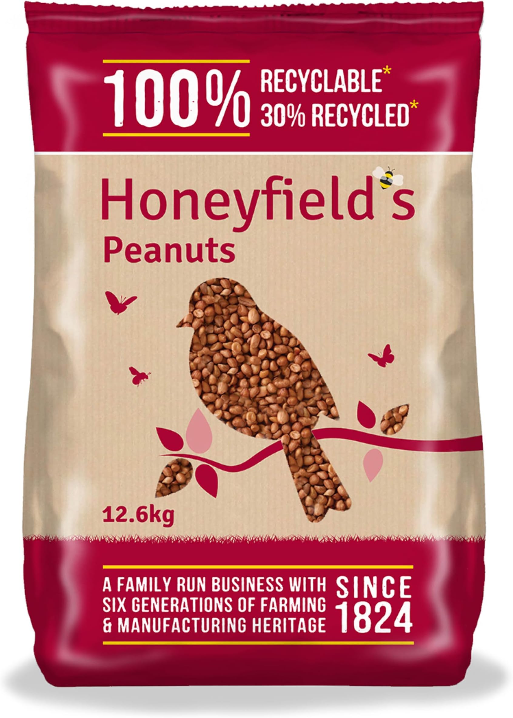 Peanuts for Wild Birds - Wild Bird Food for Small Birds, High in ...