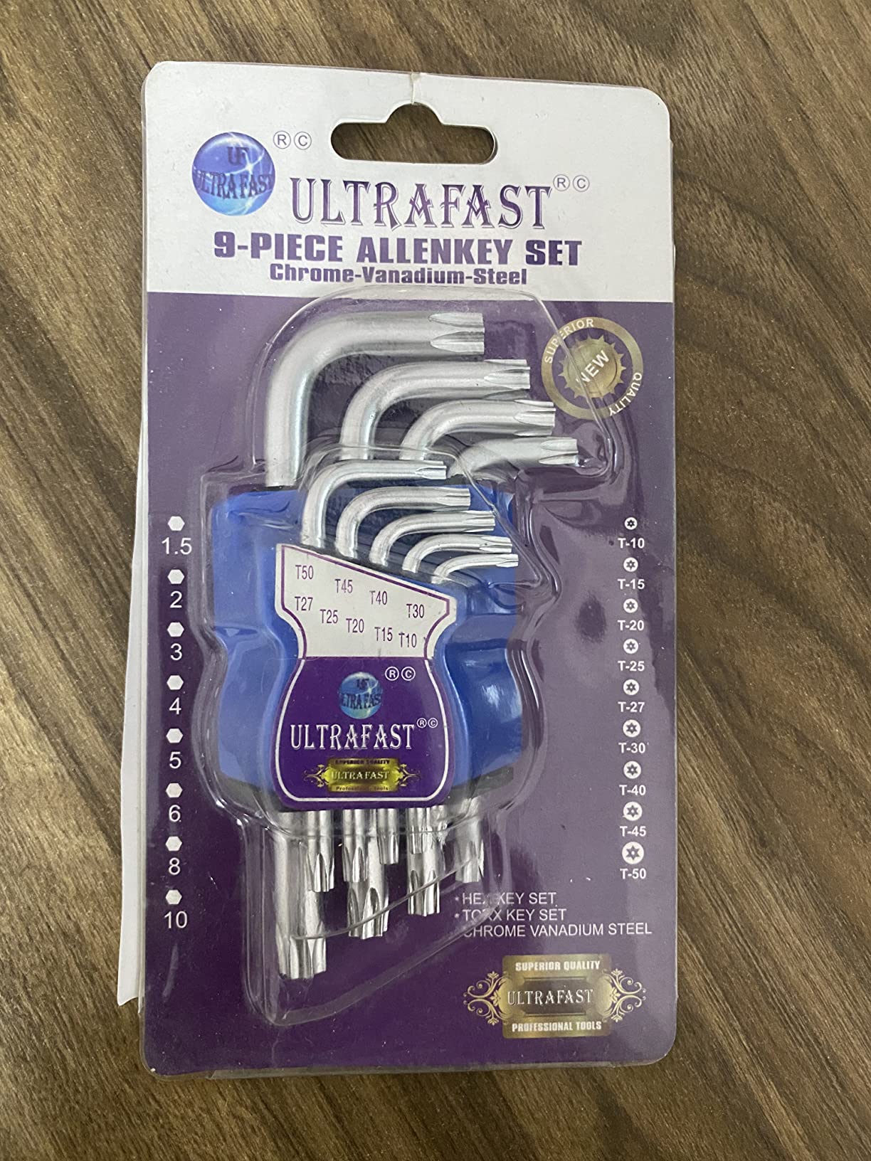 Inditrust 9Pcs L Type Screwdriver Double-End Wrench Set Allen Key ...