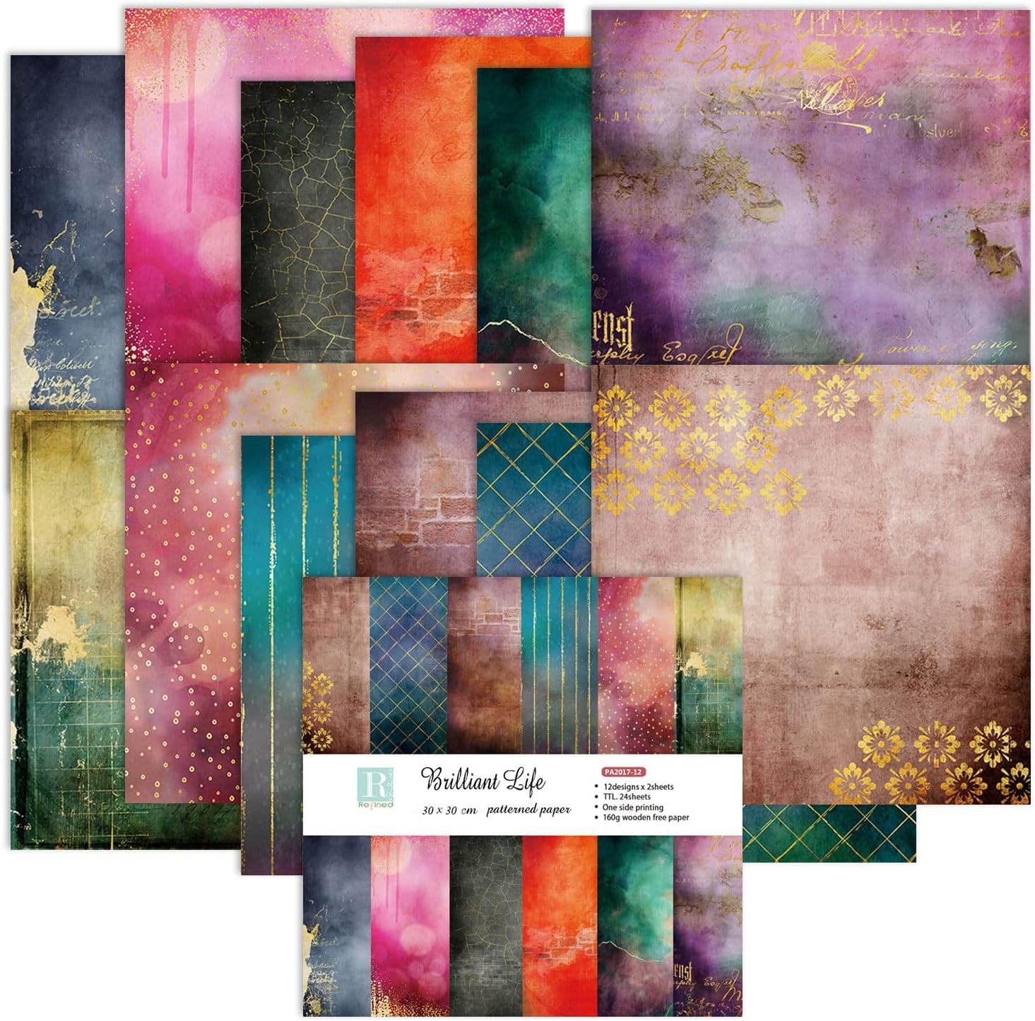 Amazon.com : Scrapbook Paper (30 pages 12"x12") Joyful Christmas Cheer ...