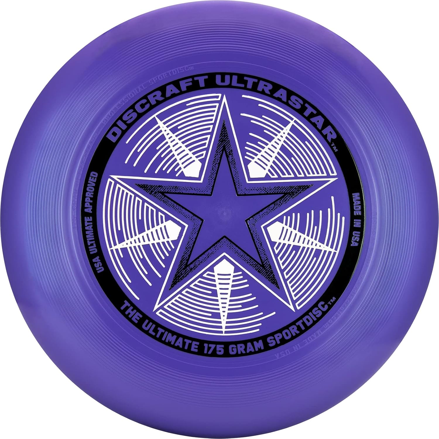 Discraft 175 Gram Pearl Purple Ultra Star Sport Disc, Flying Discs ...