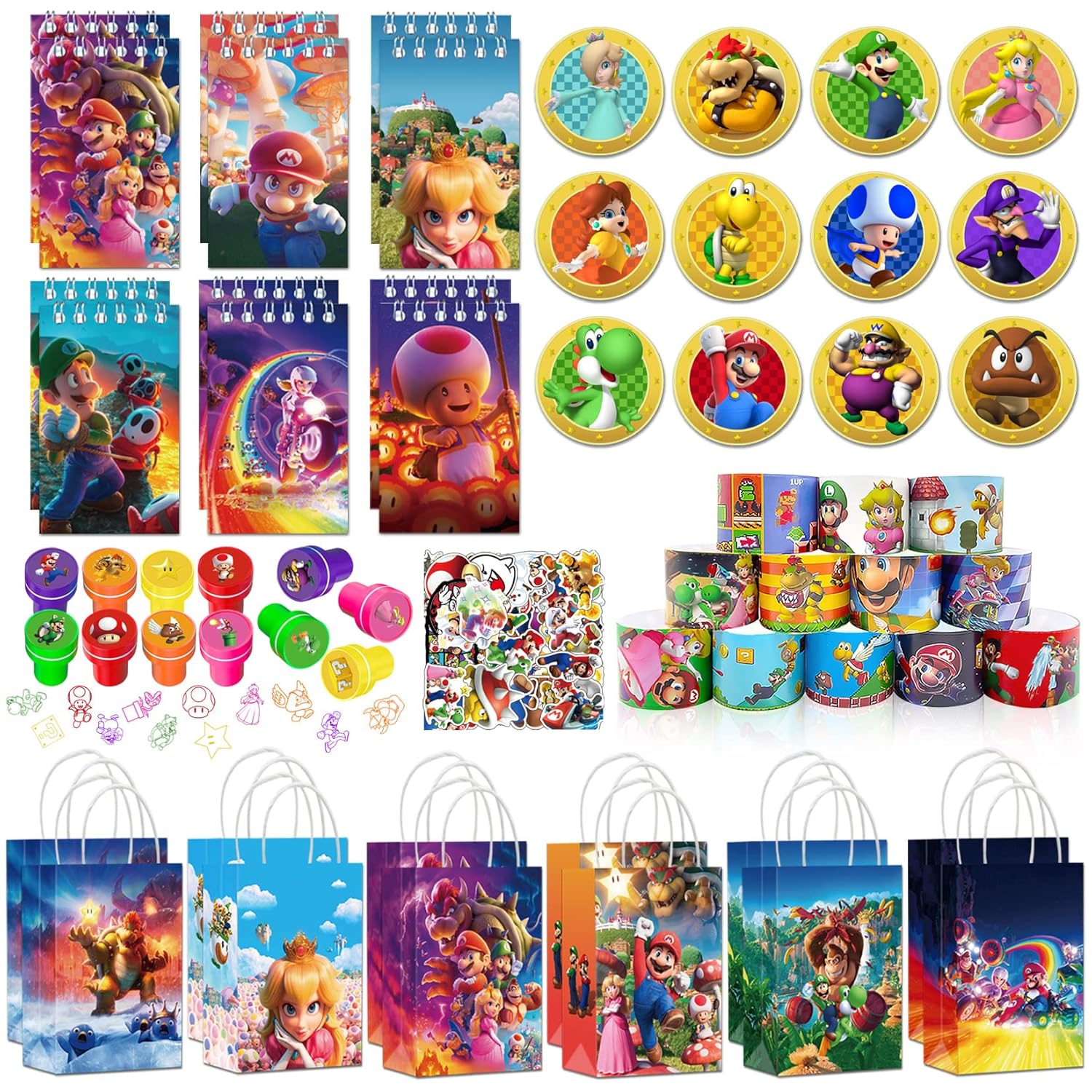 Amazon.com: Mario Party Favors, 110 PCS Mario Party Supplies include ...