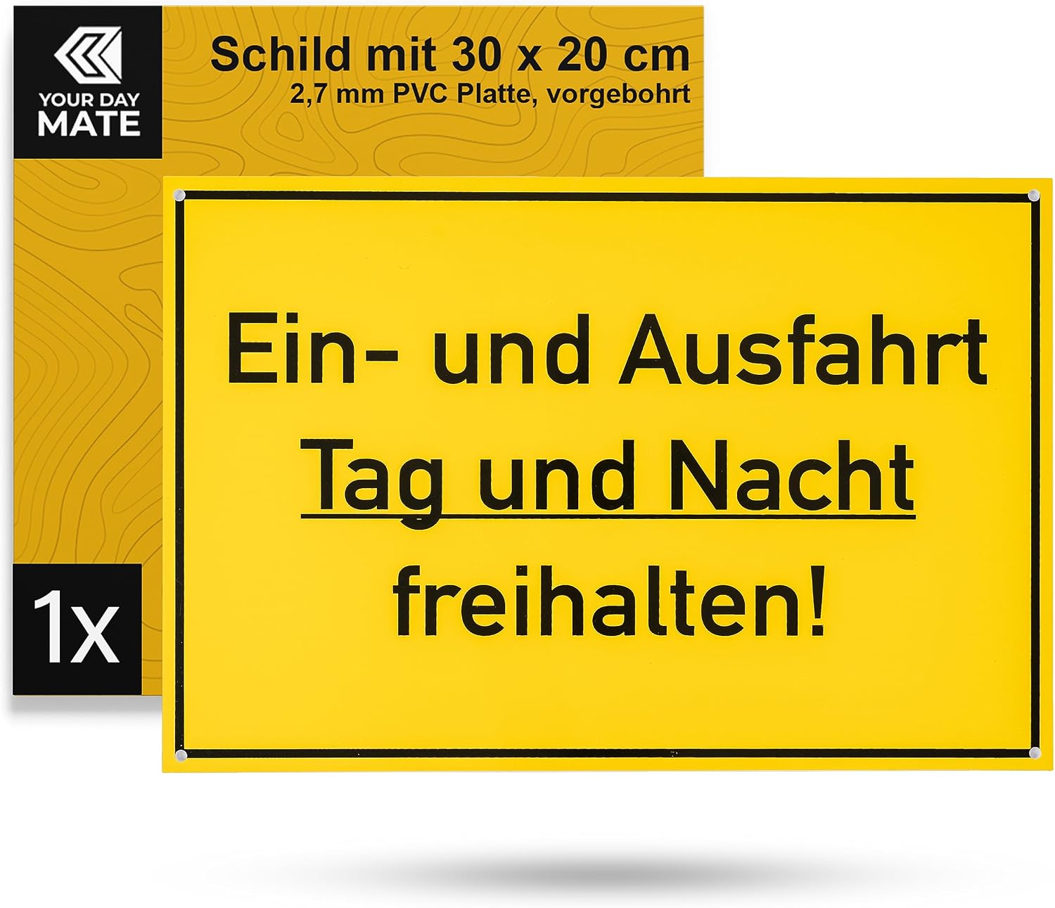 Hinweisschild "Ein- und Ausfahrt freihalten!", 1 Stück, 30 x 20 cm, 2,7 ...