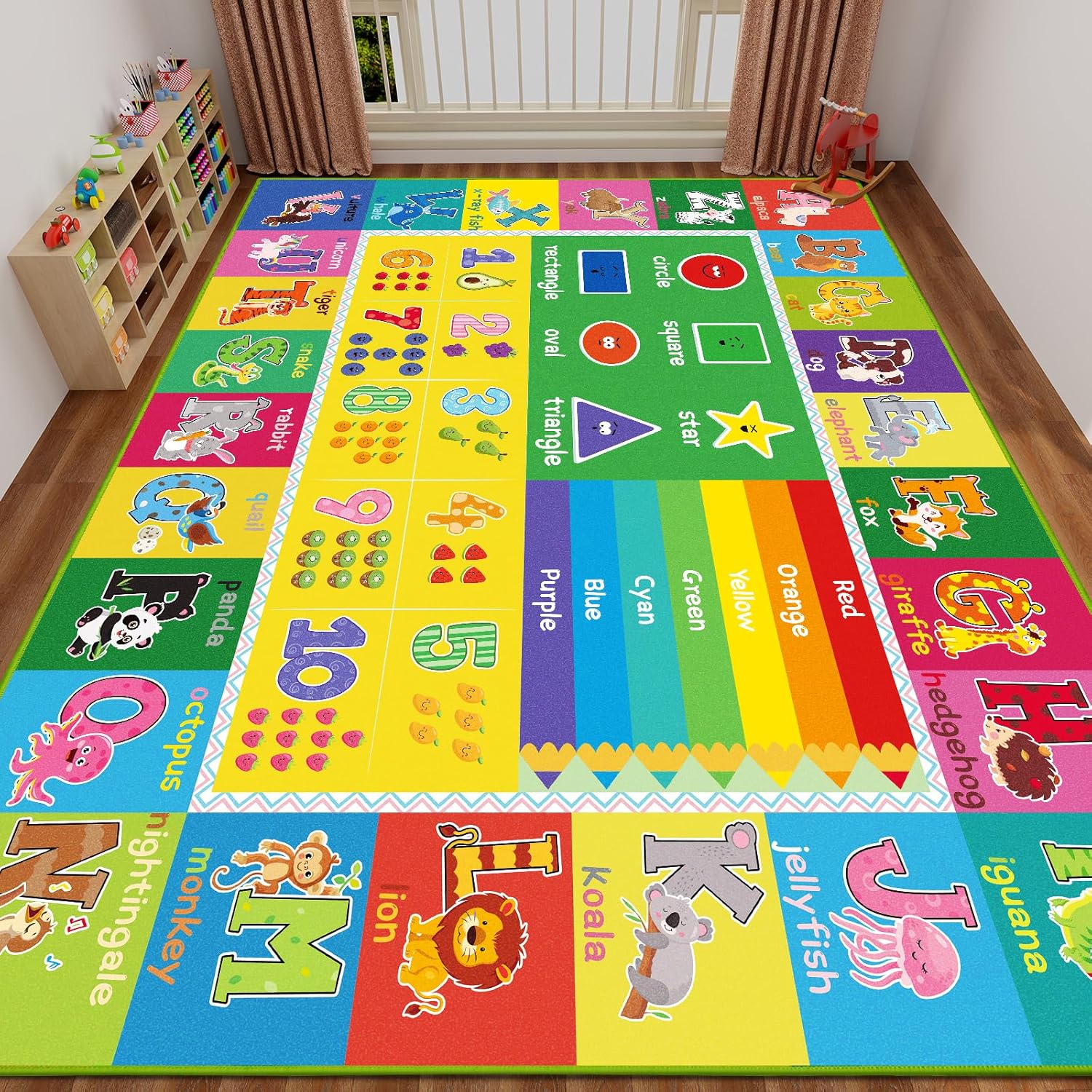 Amazon.com: ABC Carpet, Kids Rugs for Playroom, Educational Play Mat ...