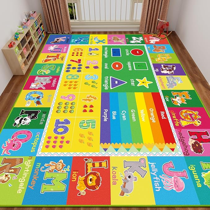 Amazon.com: ABC Carpet, Kids Rugs for Playroom, Educational Play Mat ...