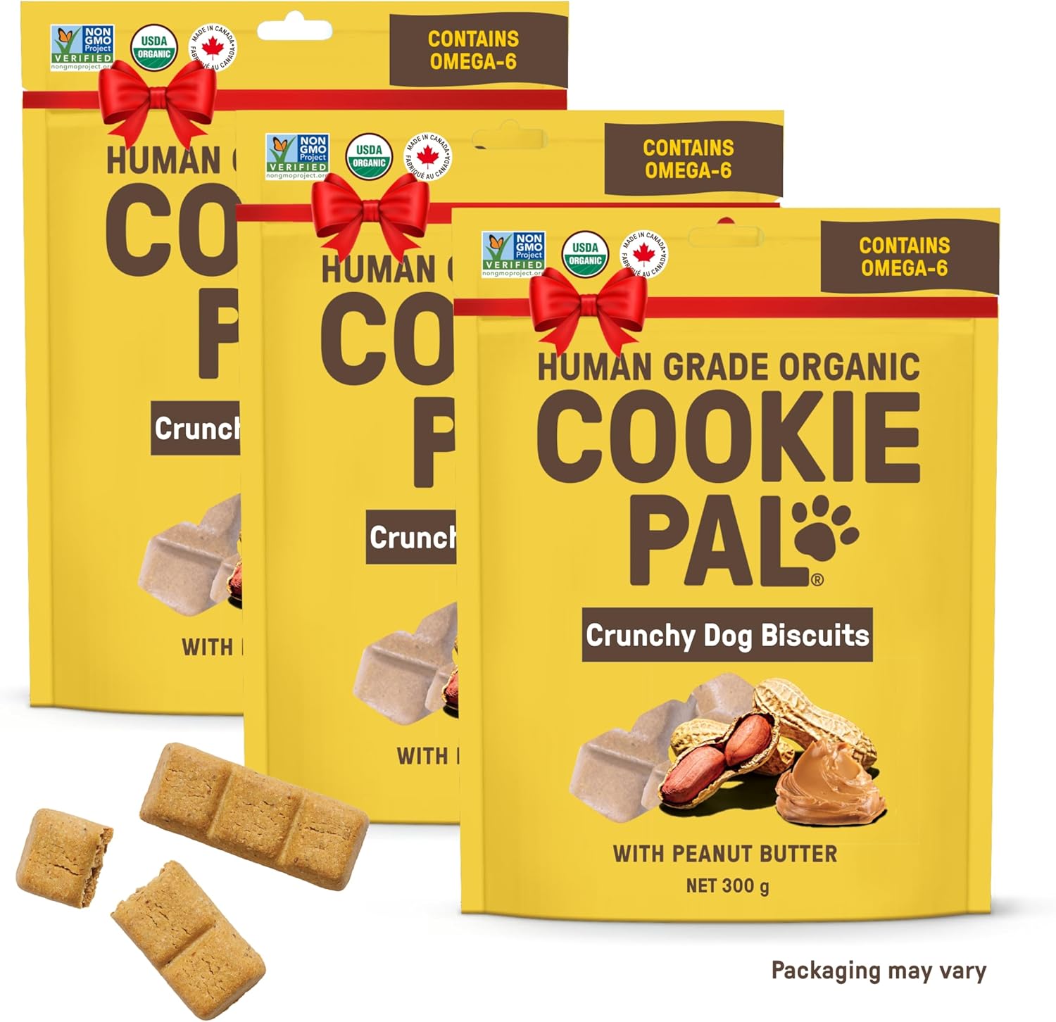 Cookie PAL Dog Treats Peanut Butter, Human Grade Organic Dog Treats for ...