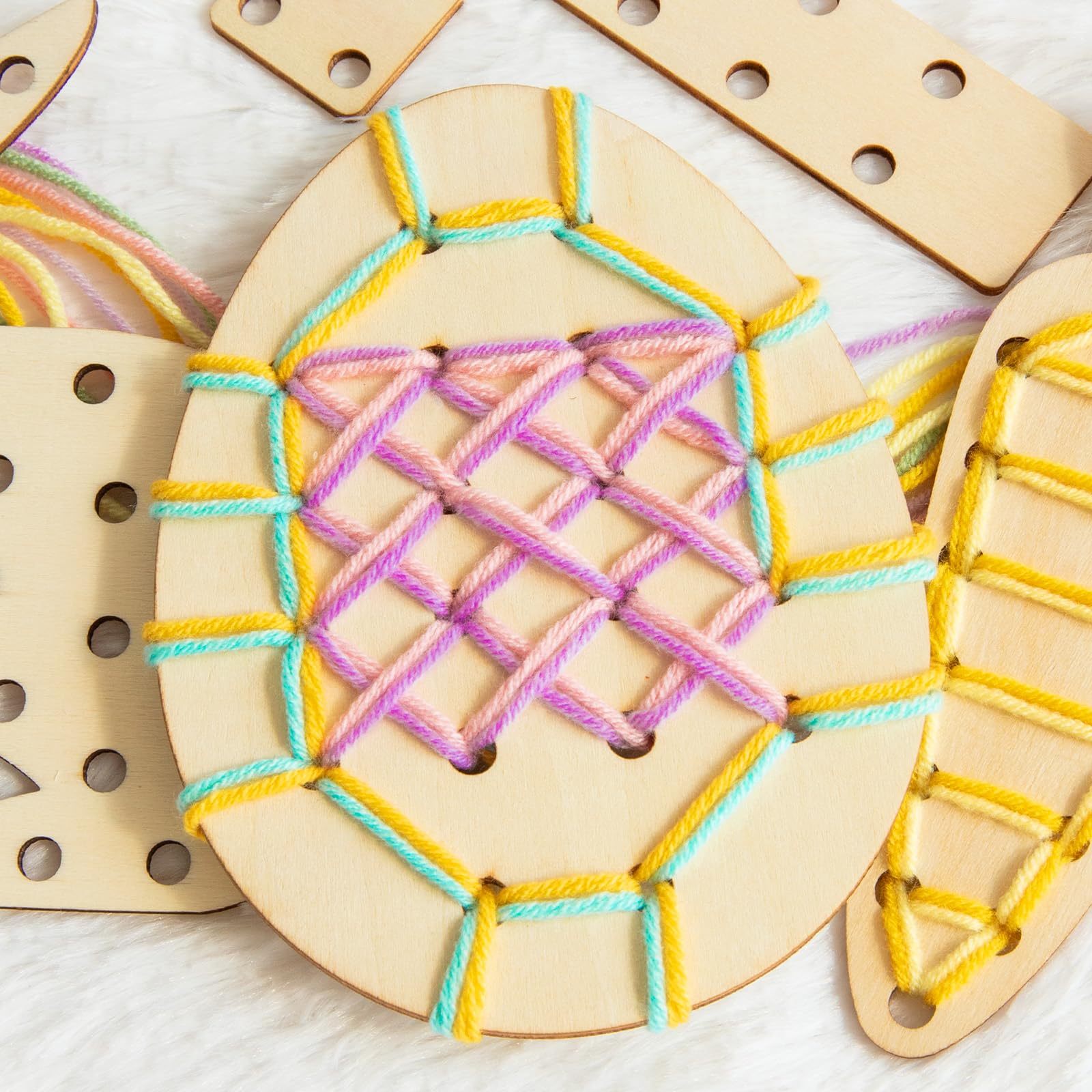 Egg Toy Easter Lacing Cards Set Of 4 – Wooden Threading Toy For ...