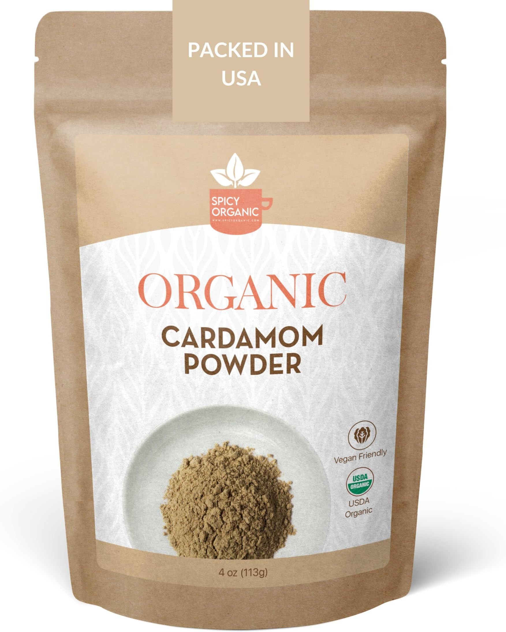 Amazon.com : SPICY ORGANIC Ground Cardamom, 4 oz. – Fresh Cardamom ...