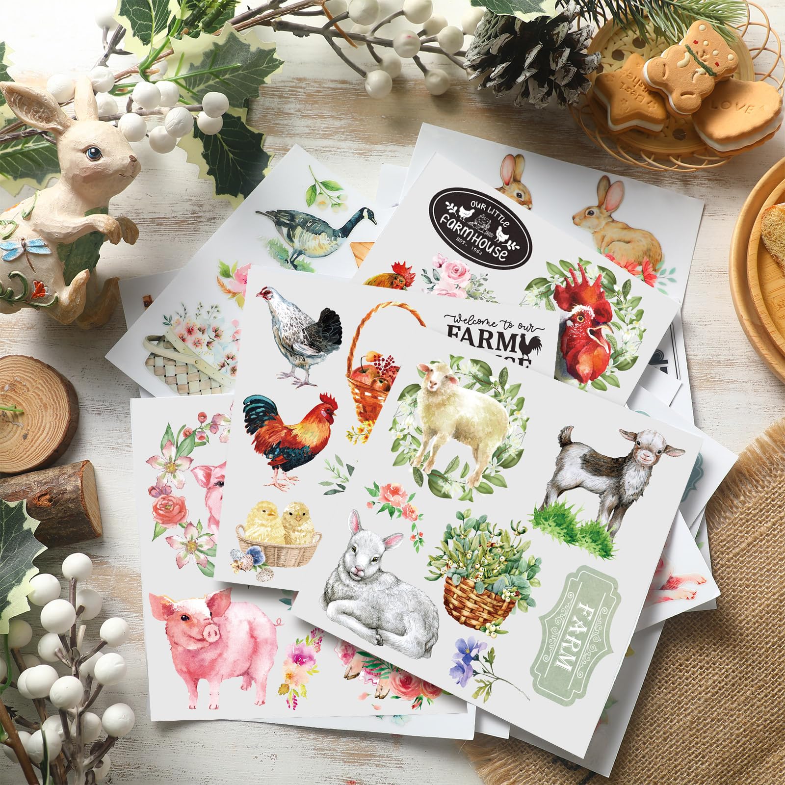 Snapklik.com : Honoson 20 Sheets Farmhouse Rub On Transfers For Crafts ...