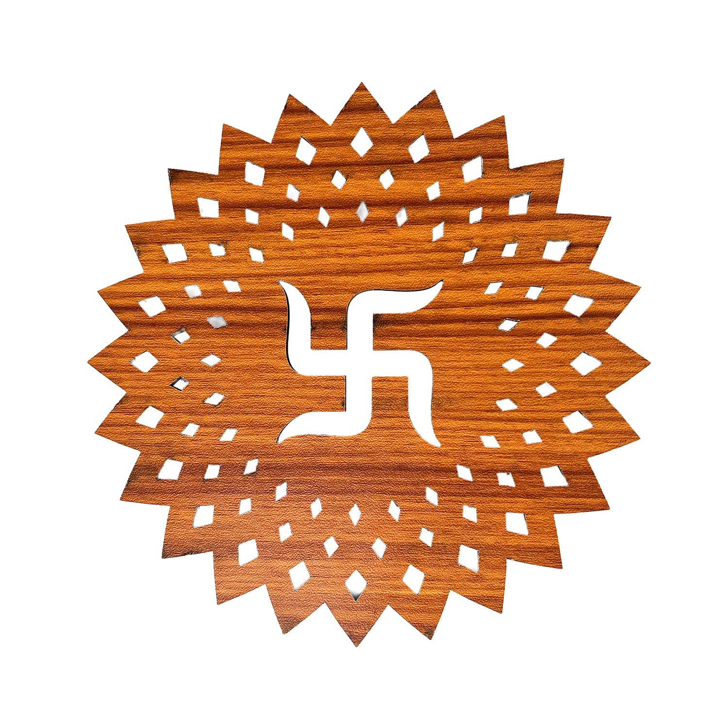 Buy Ritwika's Wooden Swastika/Sathiya Mandala Wall Art, Round ...