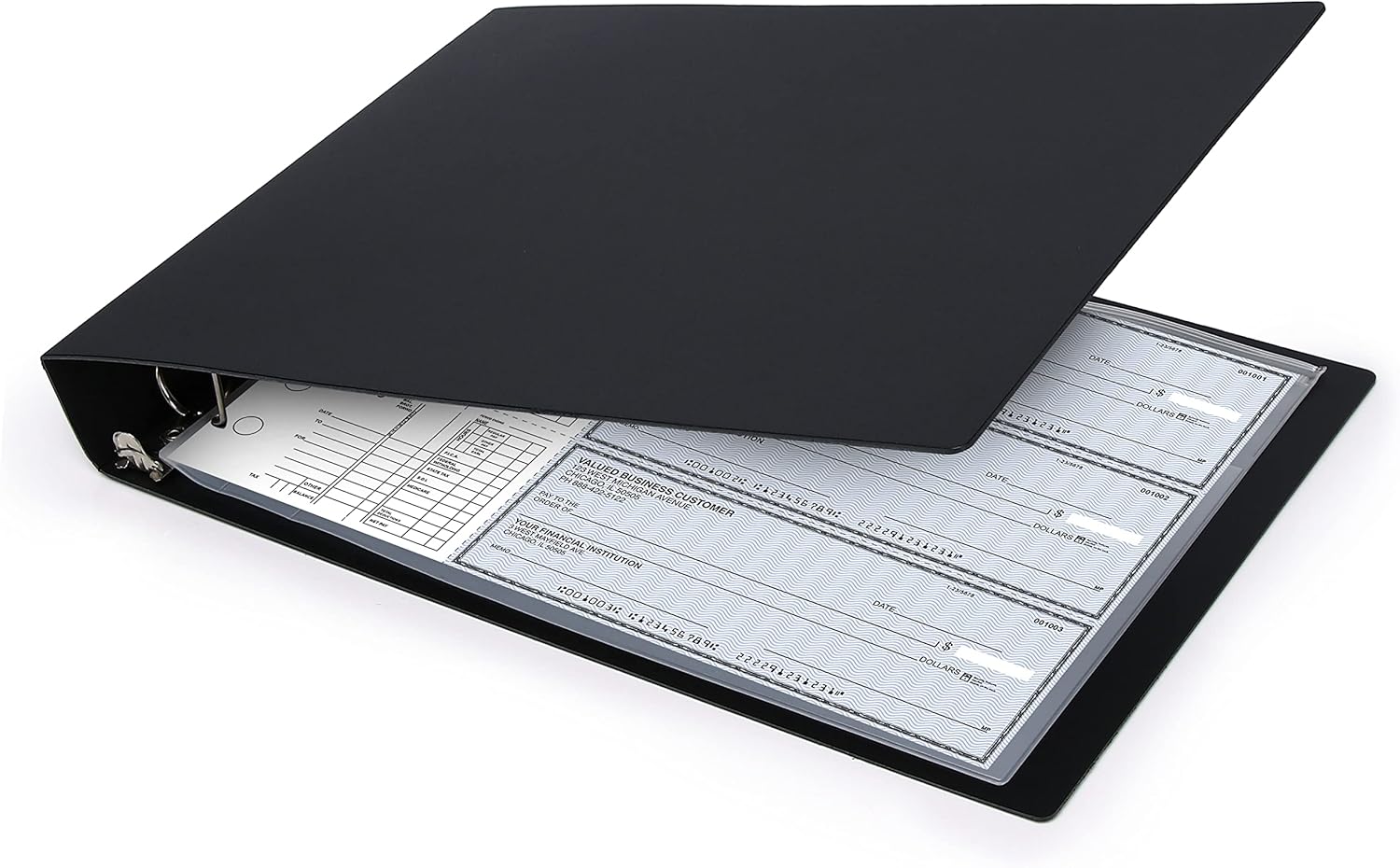 Amazon.com : 3 Rings Business Check Binder for 3 on a Page Checks, Fit ...