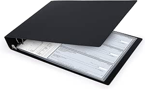 Amazon.com : Check Business 7 Rings Book Binder with Zip Document Pouch ...