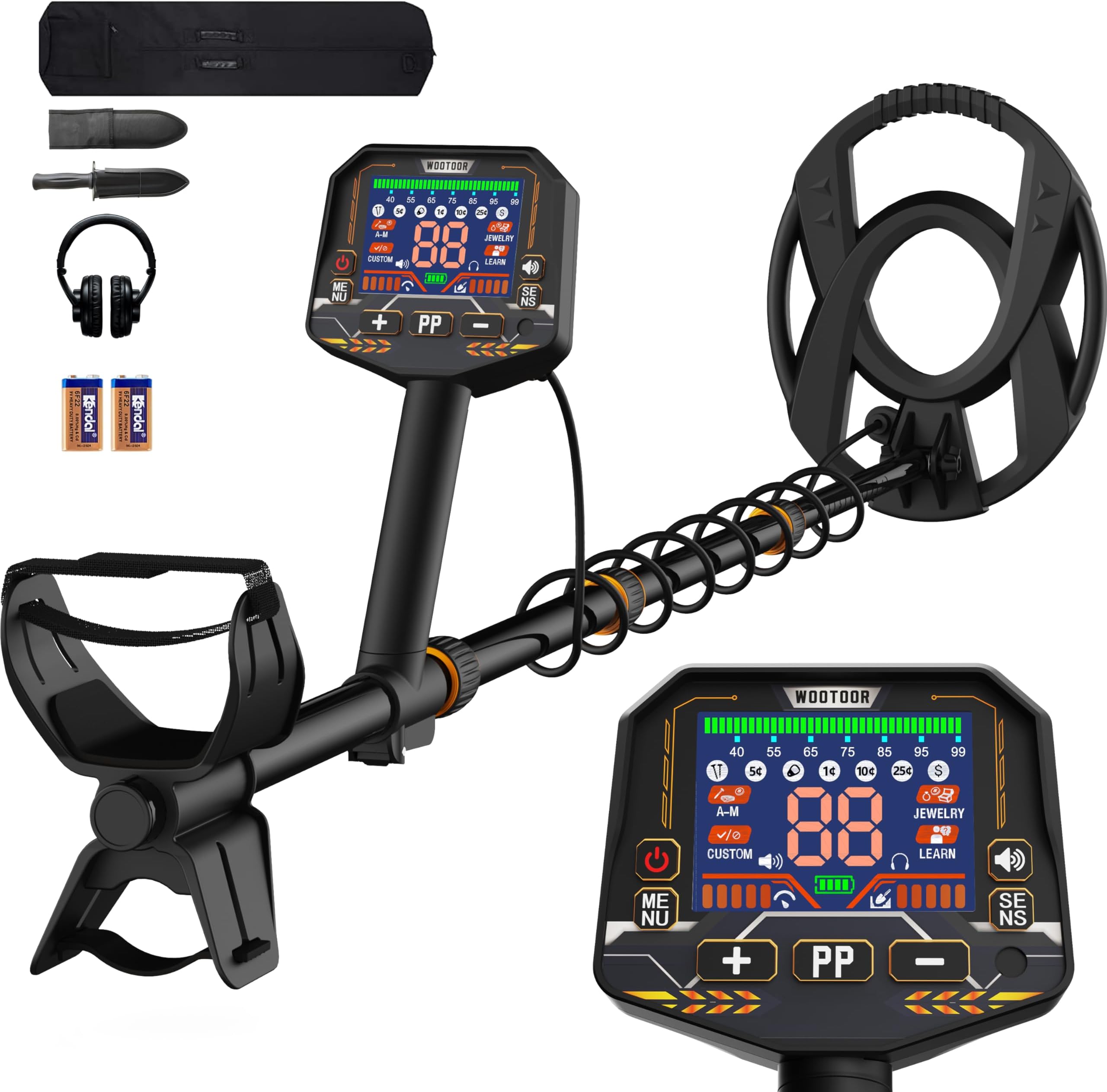 Amazon.com : WOOTOOR Metal Detectors for Adults Waterproof ...