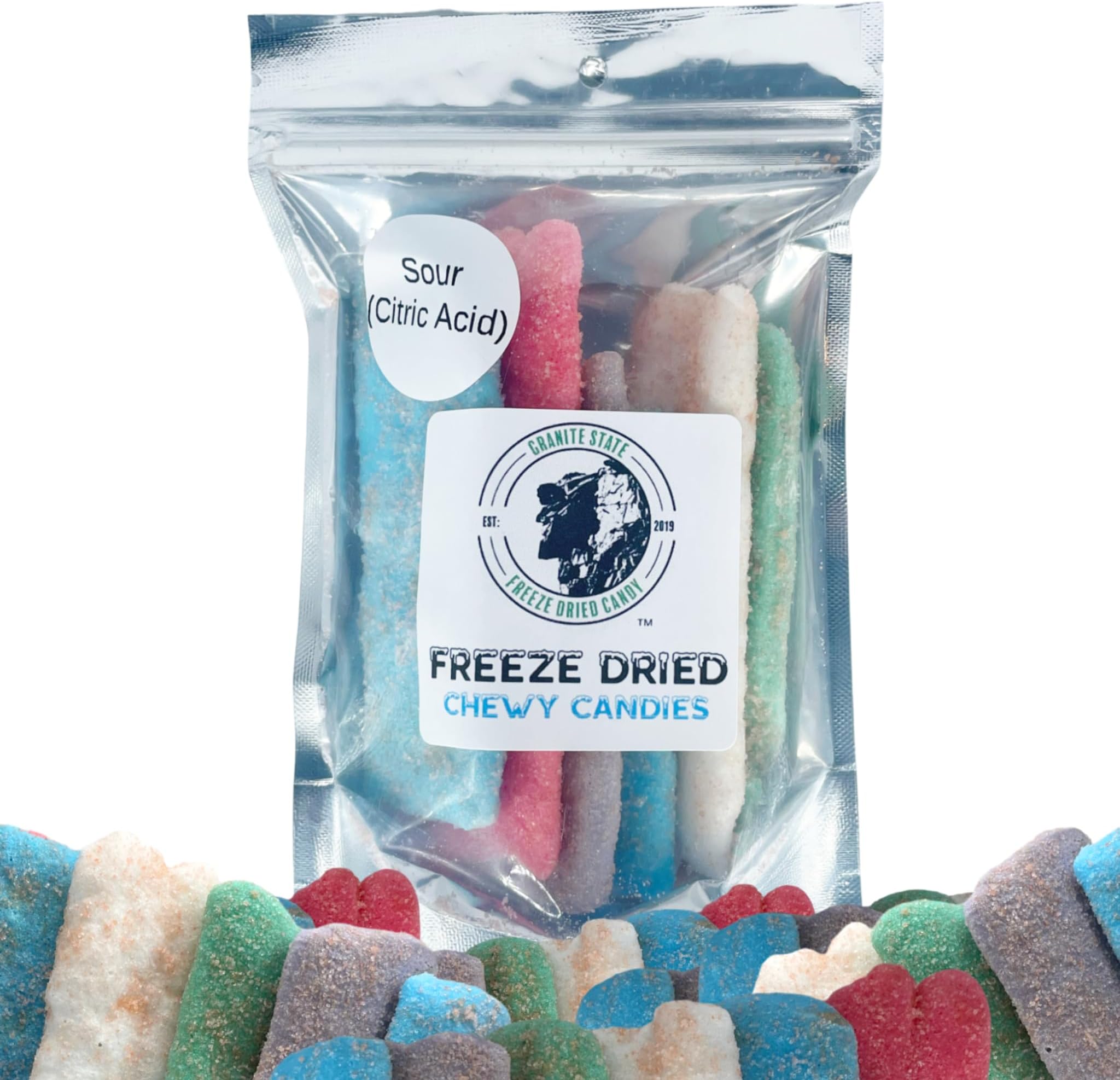 Amazon.com : Granite State Freeze Dried Candy - EXTREME SOUR Air Heads ...