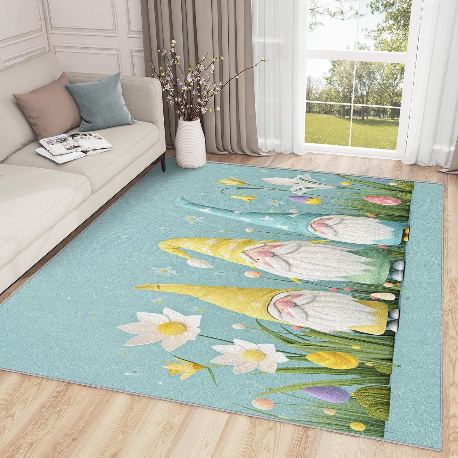 Amazon.com: SherAvant Easter Rugs Indoor - 3x5 Rug - Gnome Rug - Cute ...