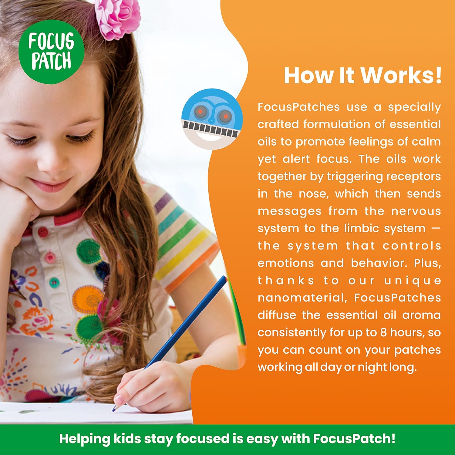 FocusPatch – Paquete de 1 y ZenPatch (1 paquete) – 24 calcomanías para mejorar el enfoque y 24 ...