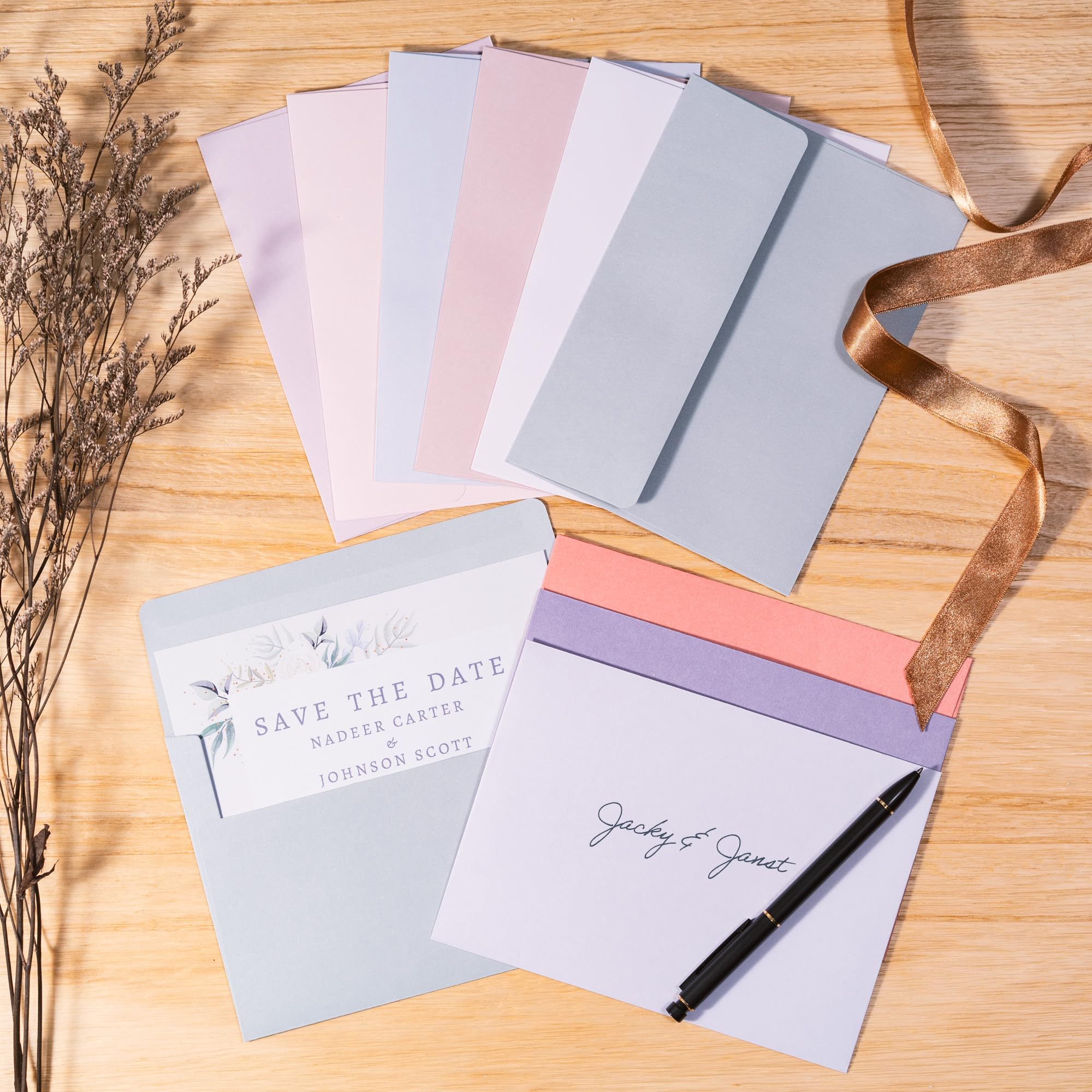 Snapklik.com : 5x7 Envelopes For Invitations, 50-Pack A7 Envelopes For ...