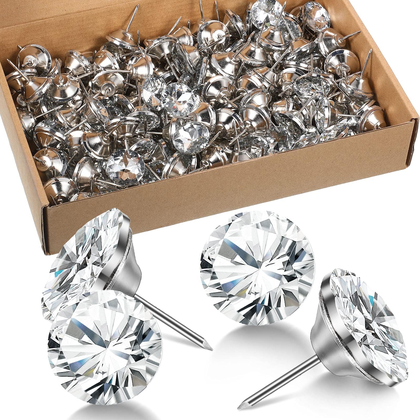 Amazon.com: Decotacks 7/16" Pearl Shape Thumbtacks for bulletin and ...