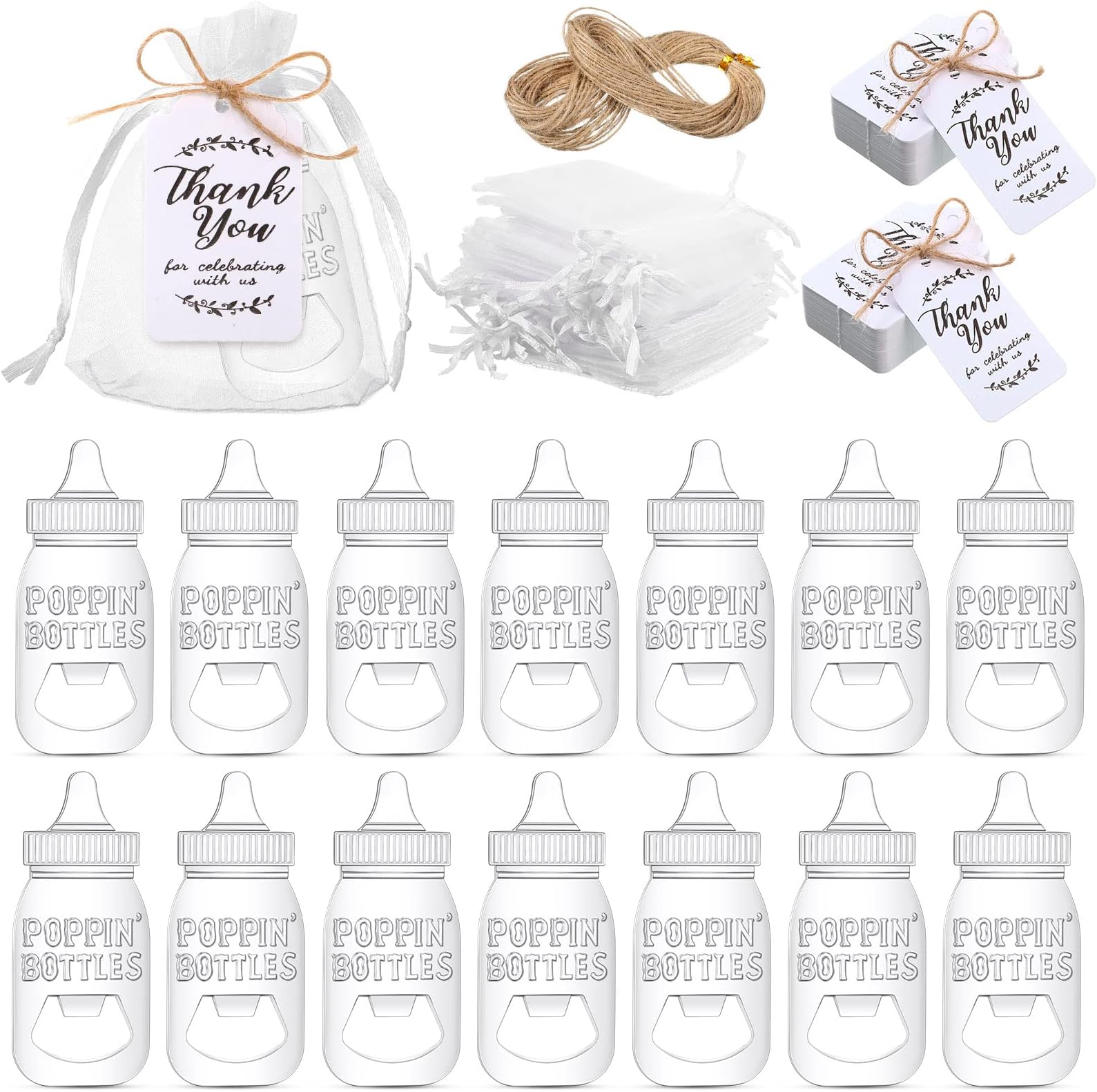 Amazon.com: BEAUTIFABLE 50 PCS Footprint Keychains for Baby Shower ...