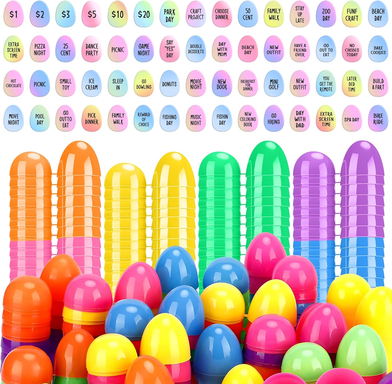 Amazon.com: JFEND Easter Egg Fillers Easter Reward Tokens, Easter ...