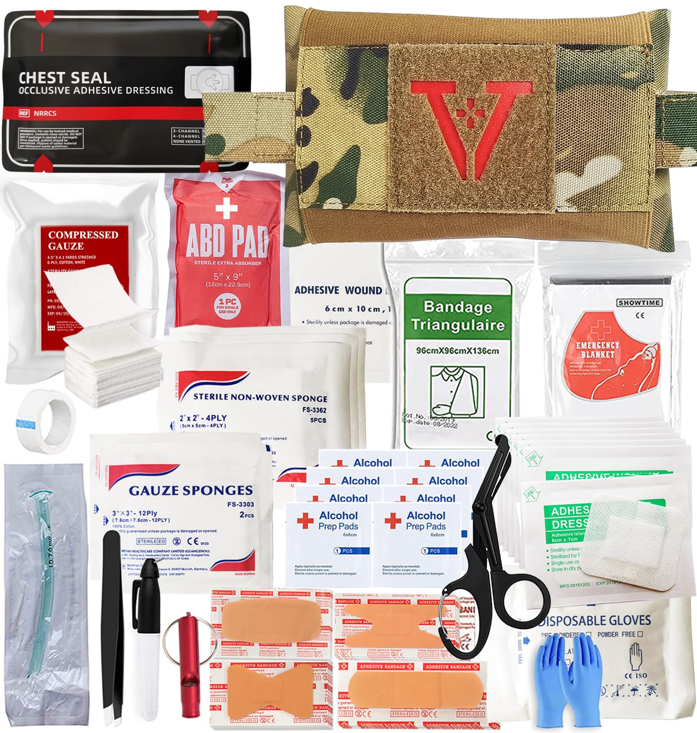 Amazon.com: PATVOTOP 2-in-1 IFAK Med Kit Tactical Small First Aid Kit ...