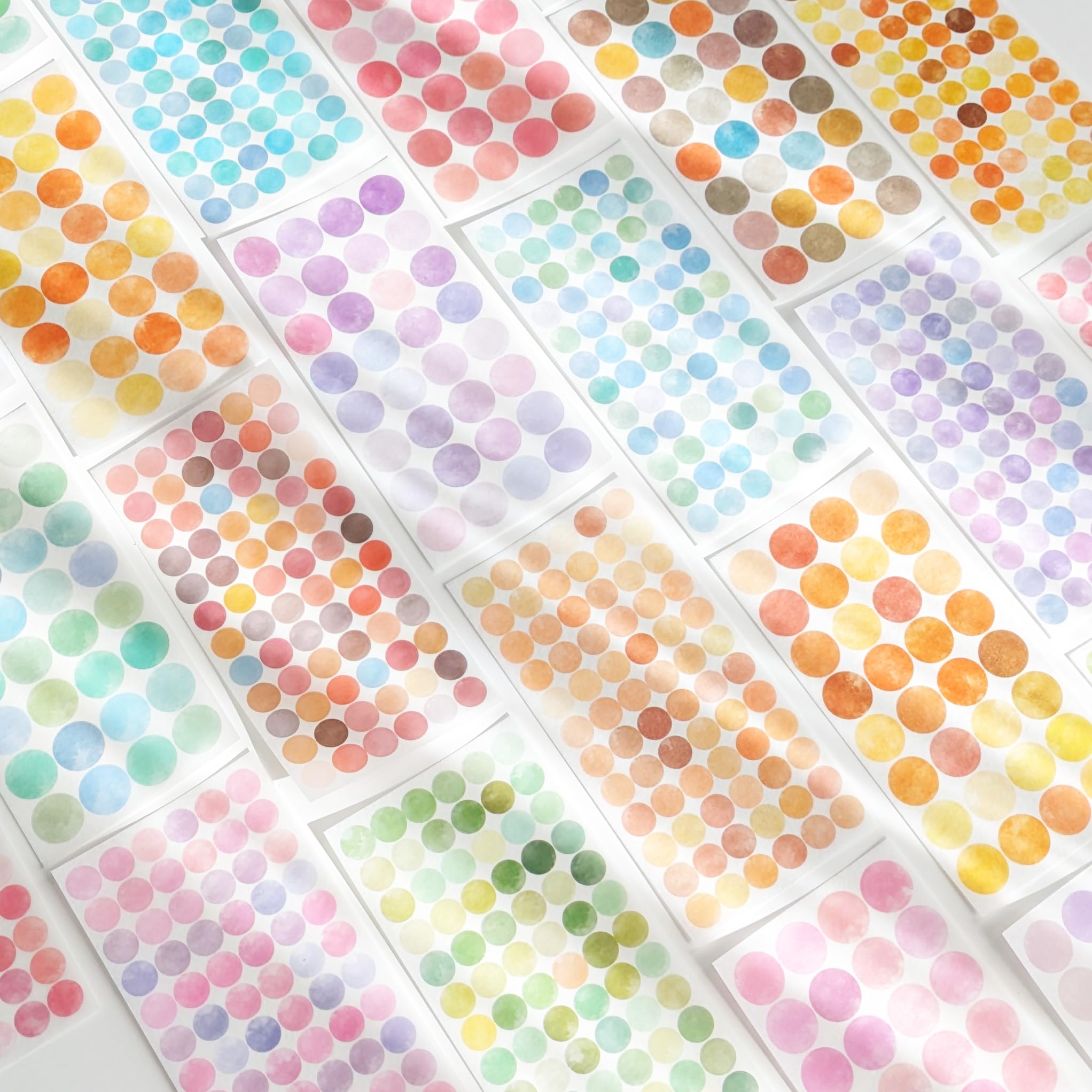 Amazon.com: PLUSCHEN 24 Sheets Round Dot Sticker 1200+ Coding Labels ...