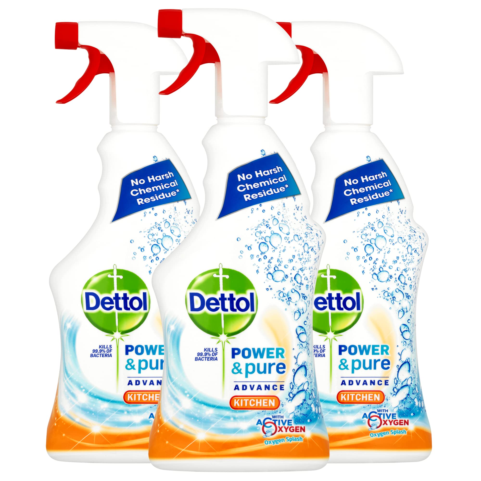 Dettol Power and Pure Advance Kitchen Spray 750ml, Pack of 3 : Amazon ...