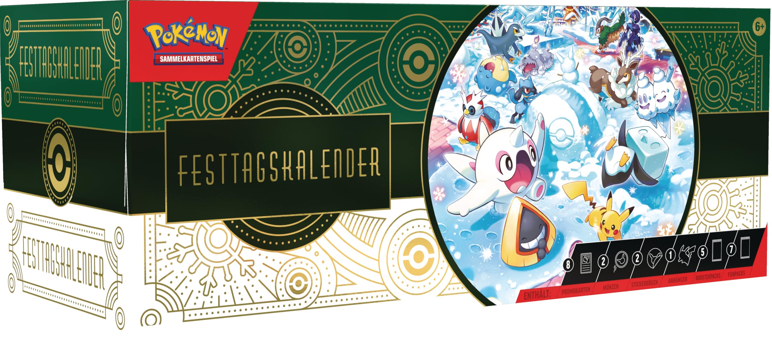 Pokémon-Sammelkartenspiel Festtagskalender (8 holografische Promokarten ...