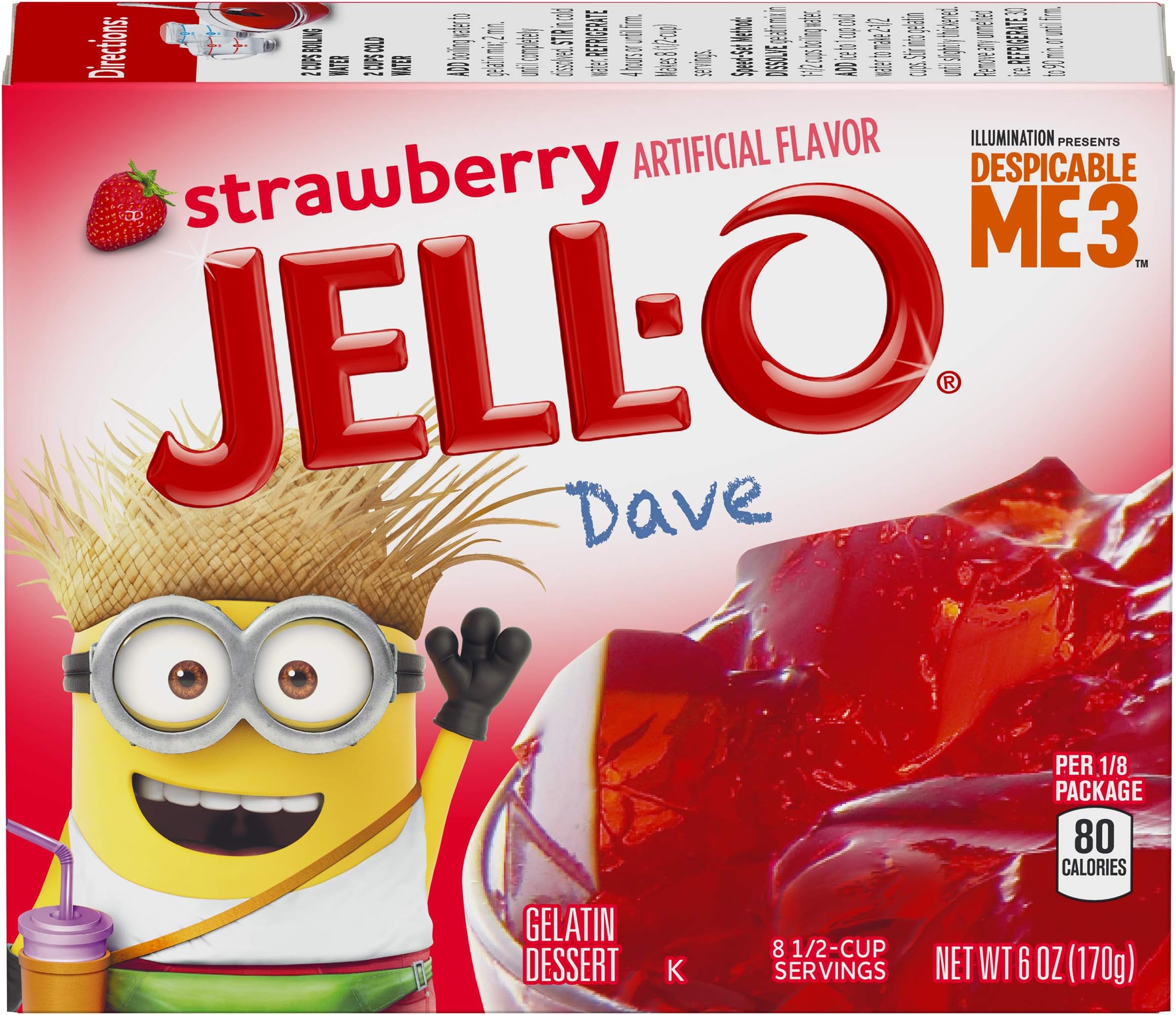 Amazon.com : Jell-O Strawberry Gelatin Mix (6 oz Boxes, Pack of 6 ...