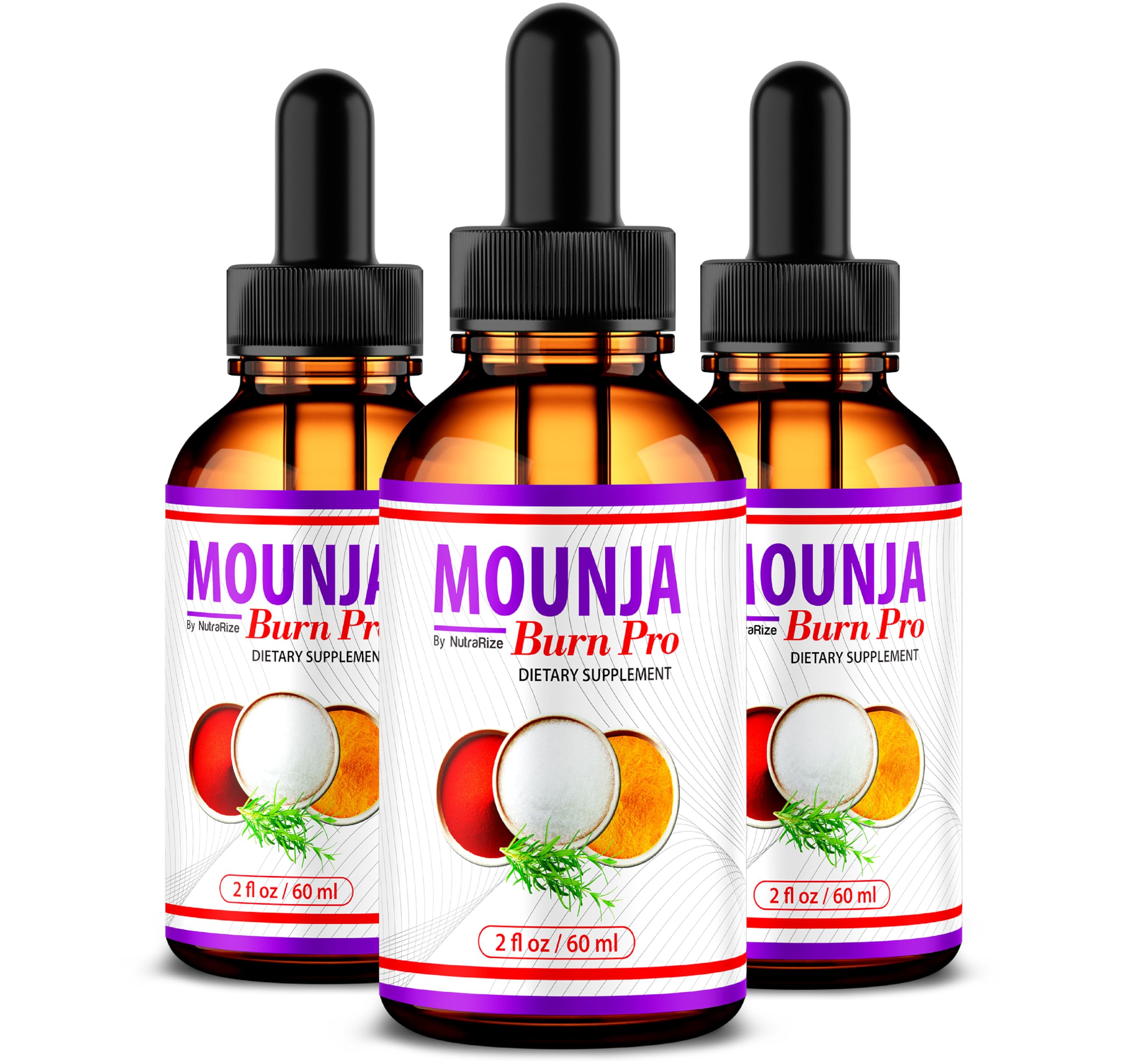 Buy (3 Pack) Mounja Burn Pro Drops - Official Liquid Formula for Energy ...