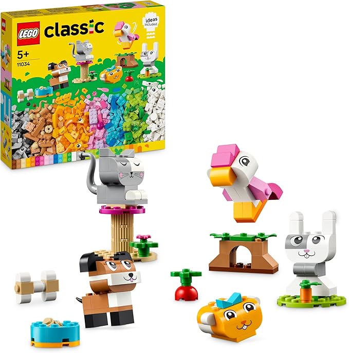 LEGO Classic Animali Domestici Creativi - Set con Mattoncini Colorati ...