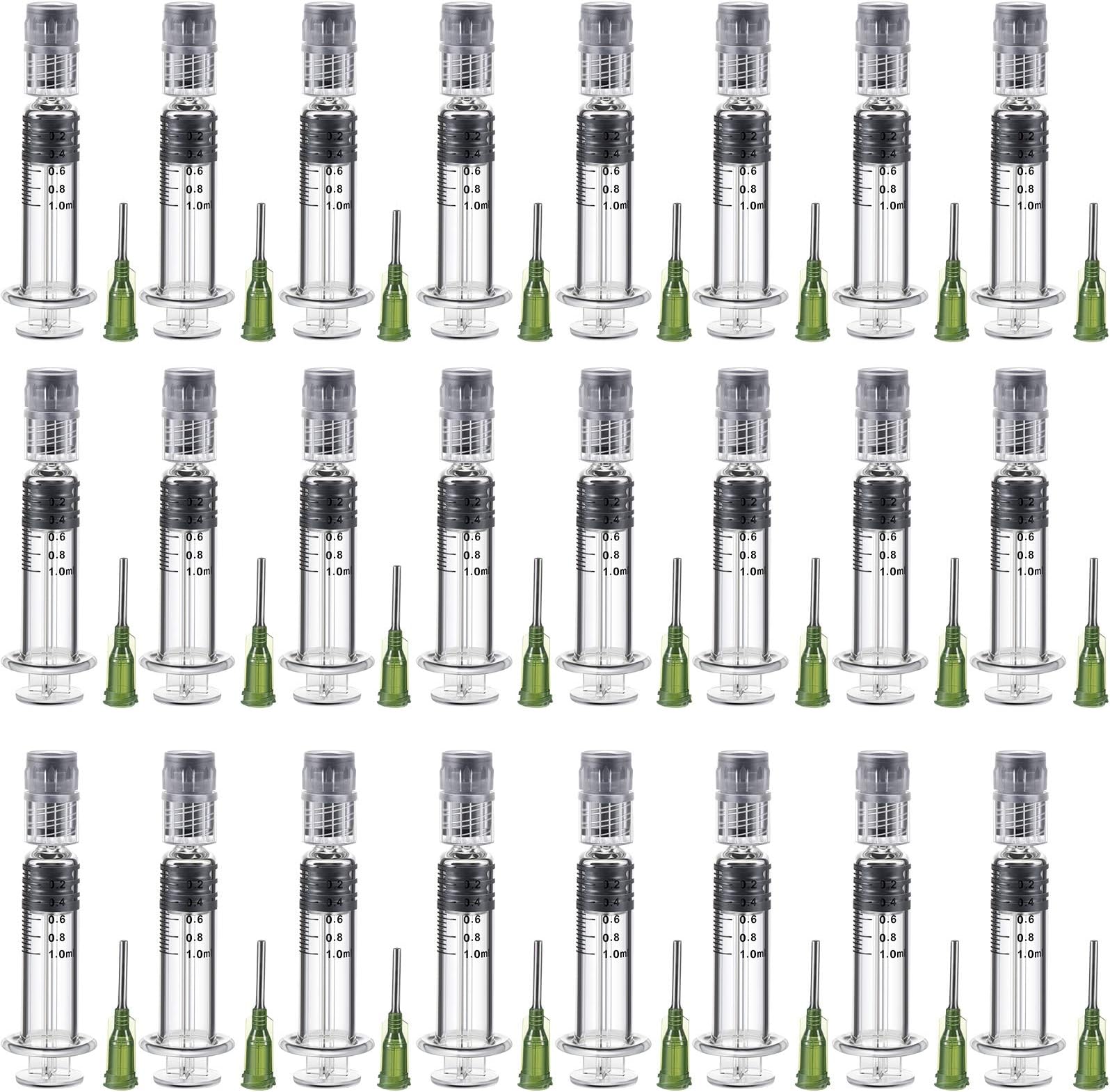 Amazon.com: Nuanchu 1ml Borosilicate Glass Syringe Anti Leak Luer ...