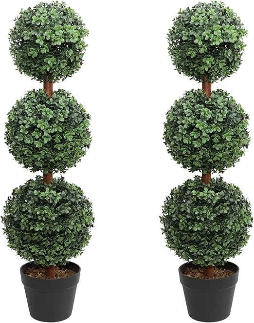 Amazon.com - HN HOLD NATURE Artificial Topiary Ball Tree, 35inch Fake ...