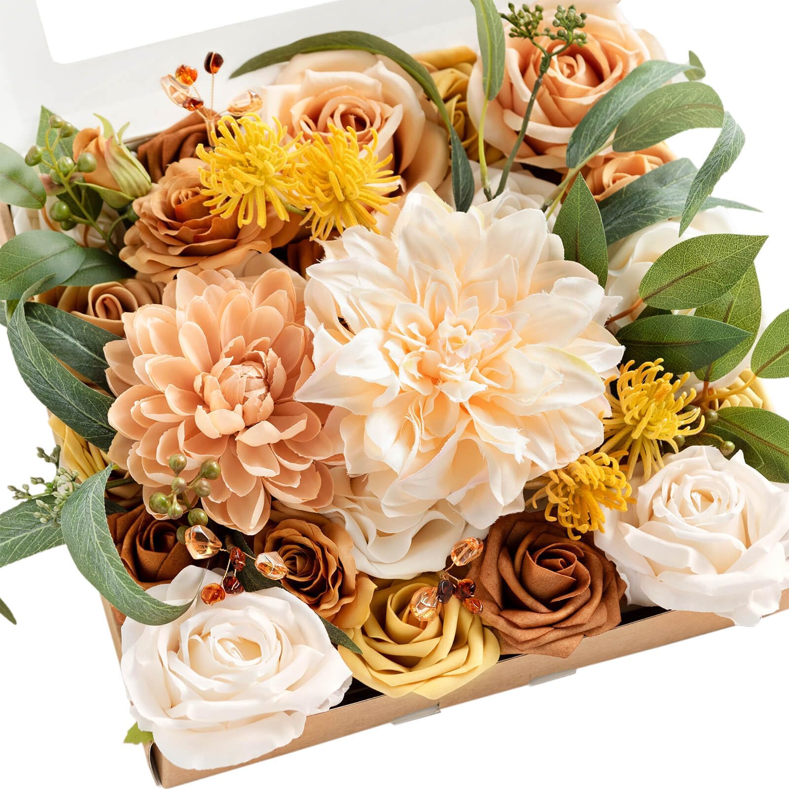 Amazon.com: Ling's Moment Fall Terracotta Artificial Flowers Greenery ...