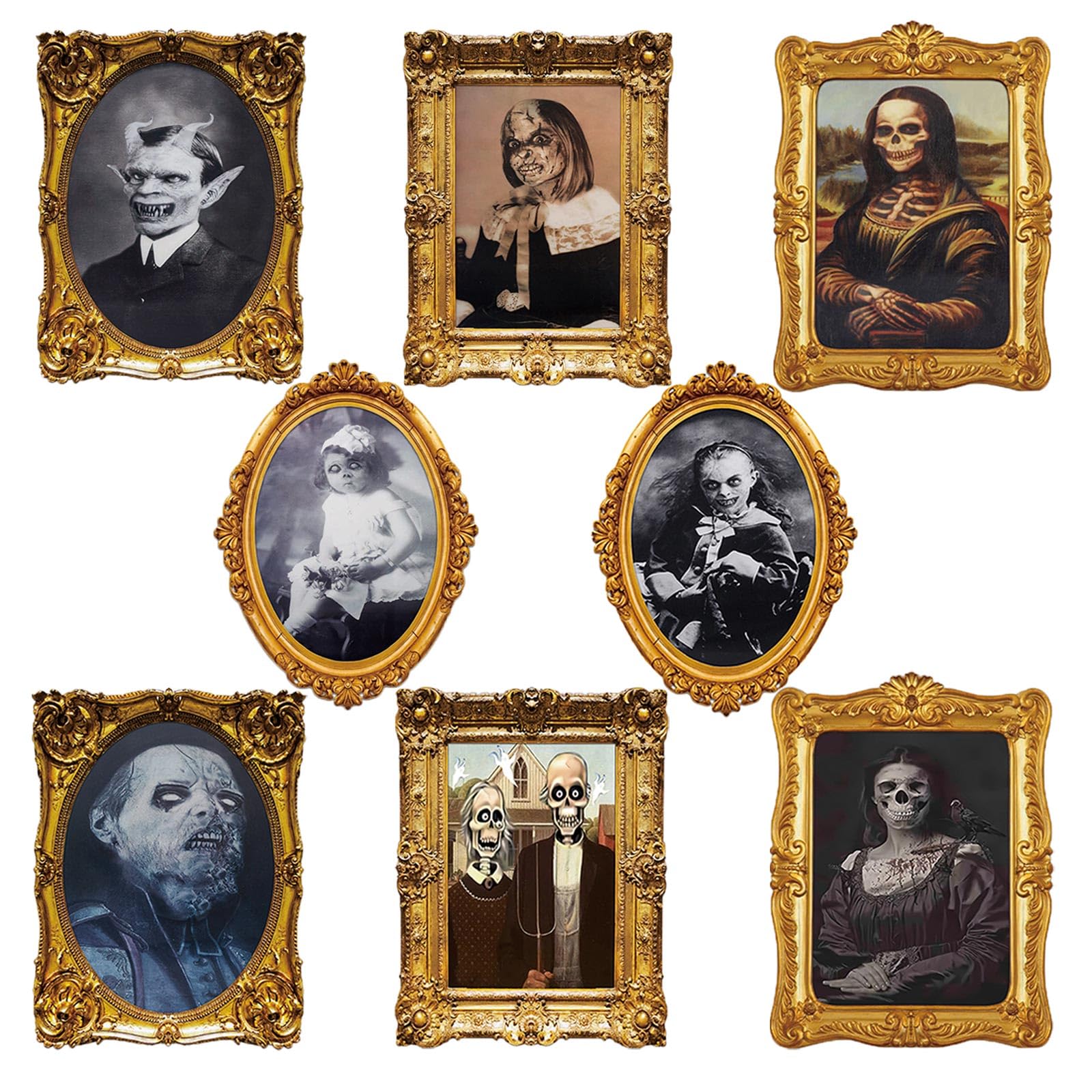 Amazon.com: ECGER Halloween Decorations Indoor Scary 3D Changing Face ...