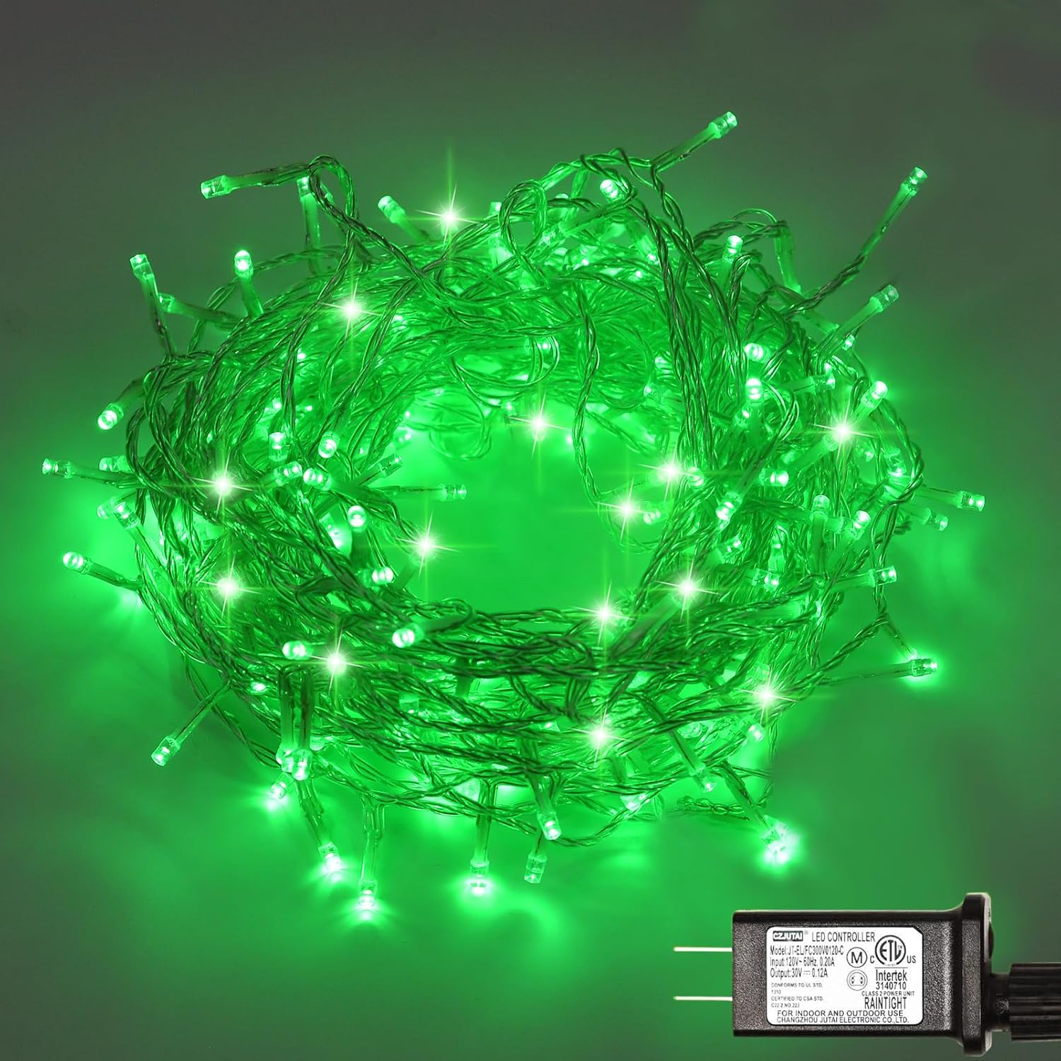 ILLUMINEW 300 Led Green Outdoor String Lights Waterproof St. Patrick's ...