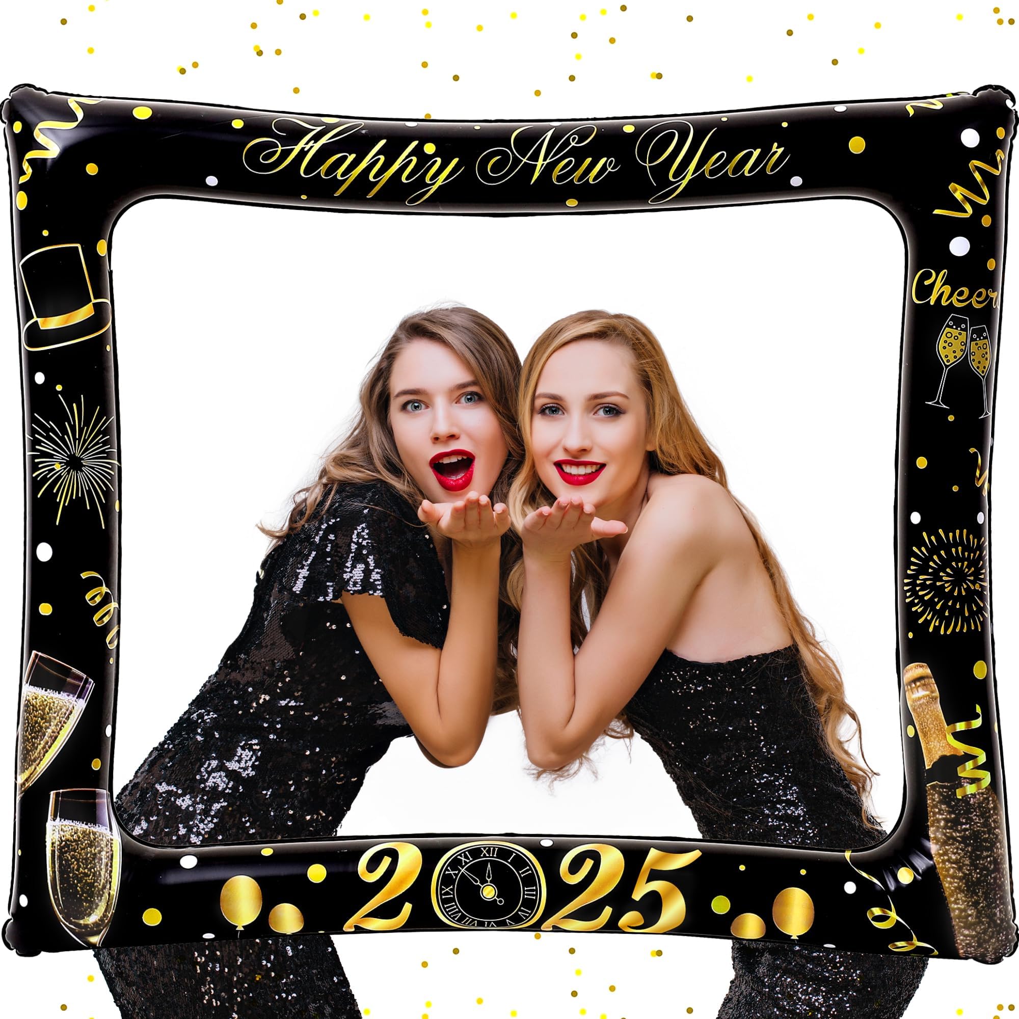 Amazon.com: Uniticber 2025 New Years Eve Party Supplies NYE Photo Booth ...
