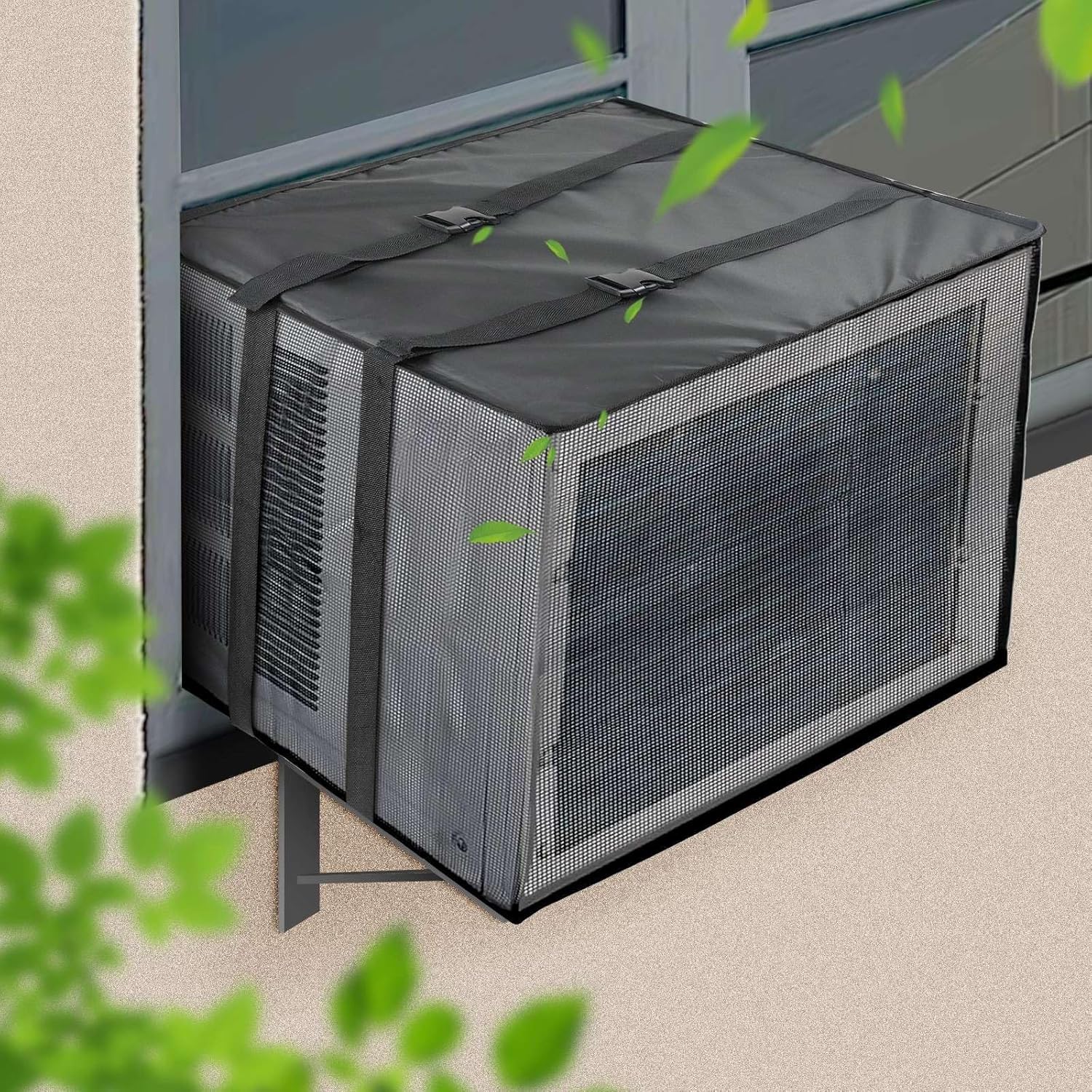 Amazon.com: Demao Mesh Window AC Covers for Outside, Air Conditioner ...