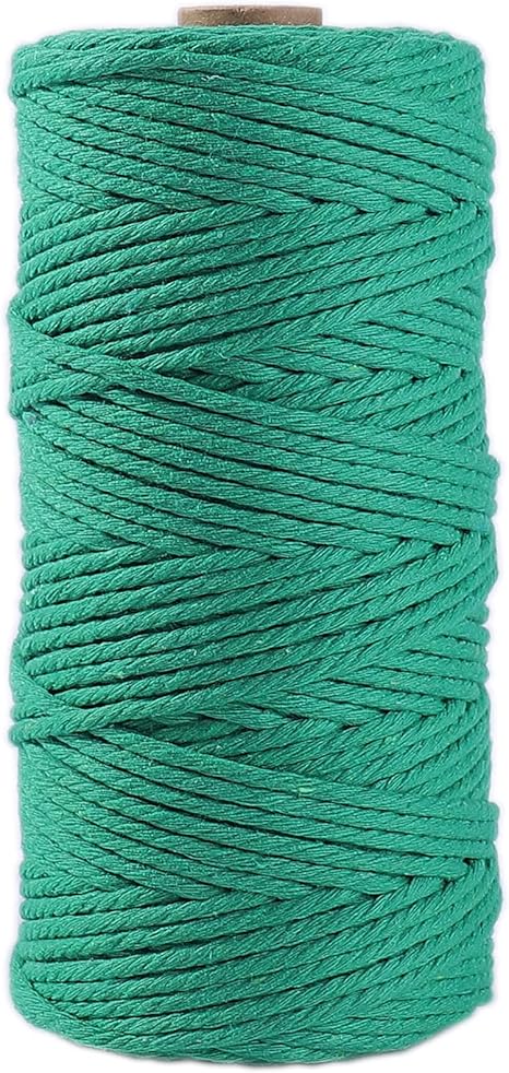 Amazon.com: Green Macrame Cord 3mm x 109Yards,Colored Cotton Rope Craft ...
