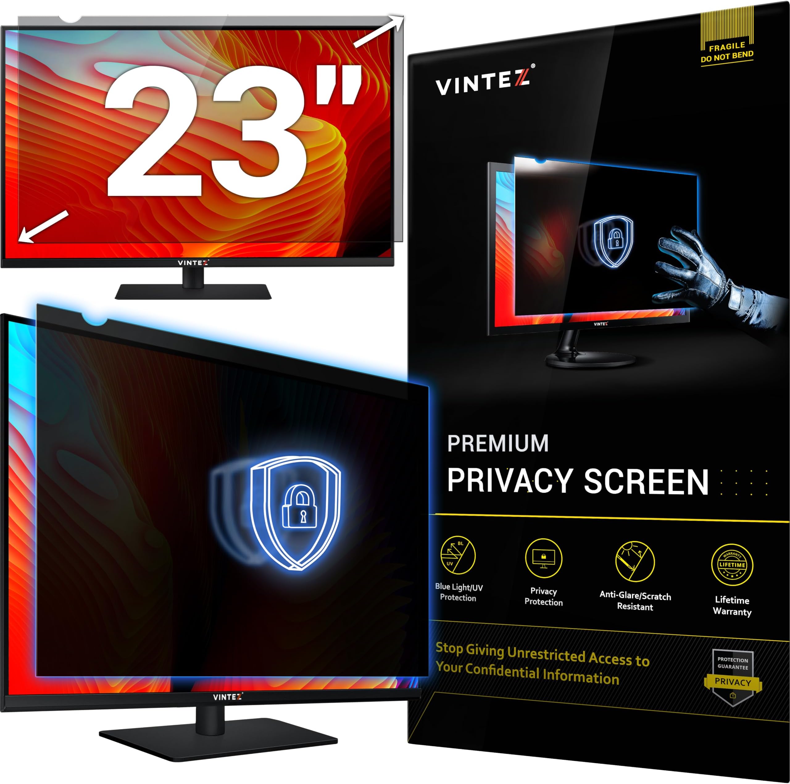 Amazon.com: [2 Pack] 23 Inch Computer Privacy Screen for 16:9 Aspect ...