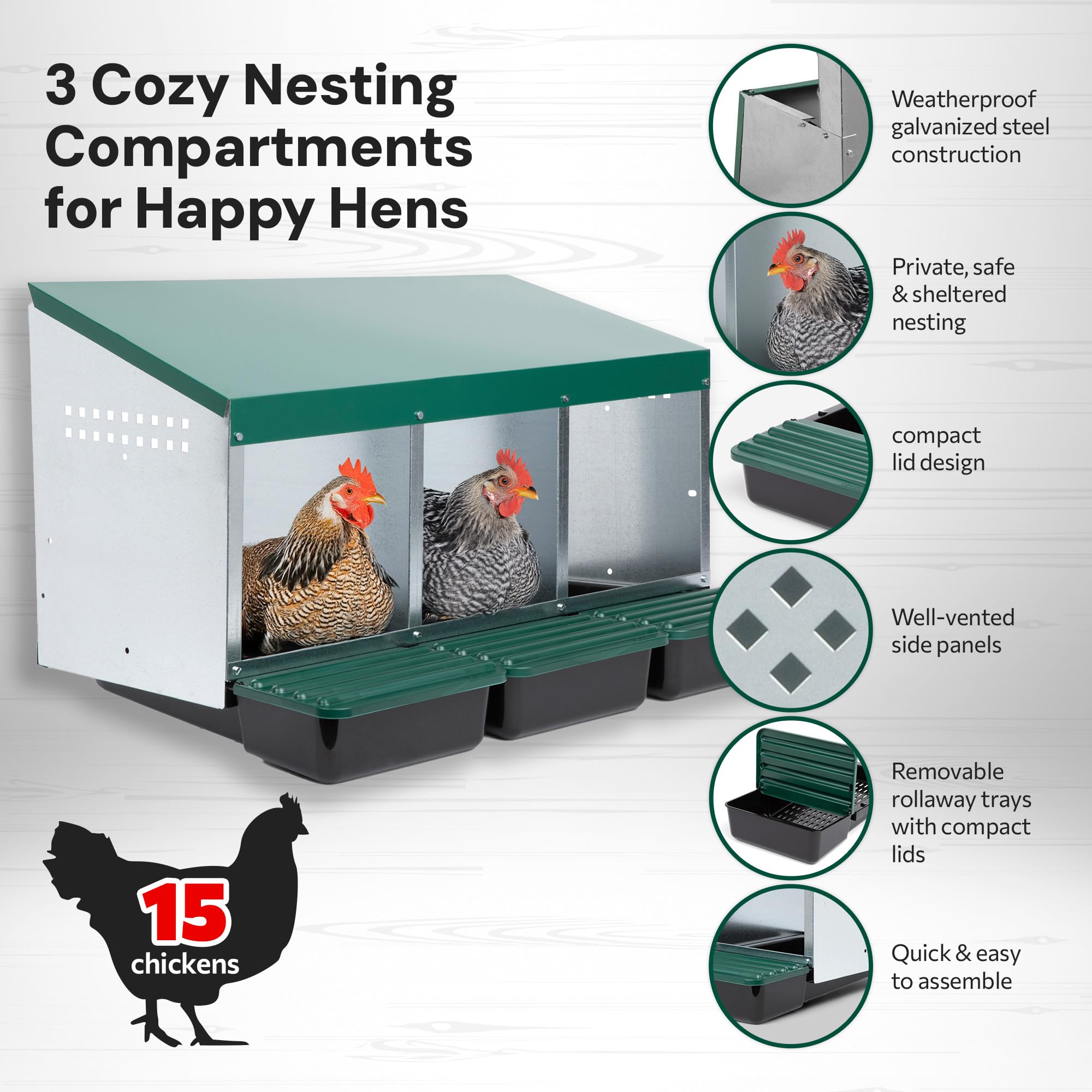 Snapklik.com : Homestead Essentials Compact Style 3 Compartment ...