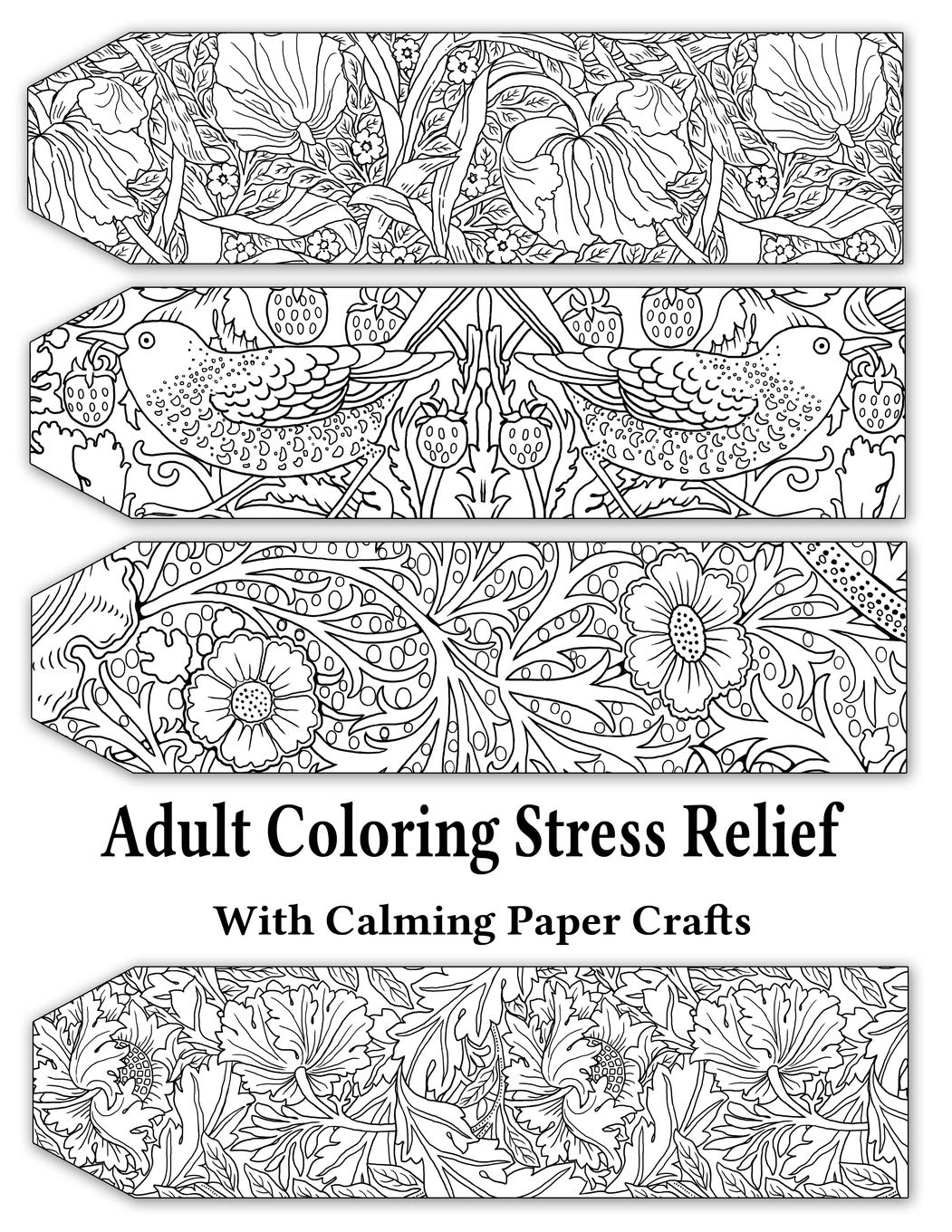 Adult Coloring Stress Relief with Calming Paper Crafts: Leaves of Gold ...
